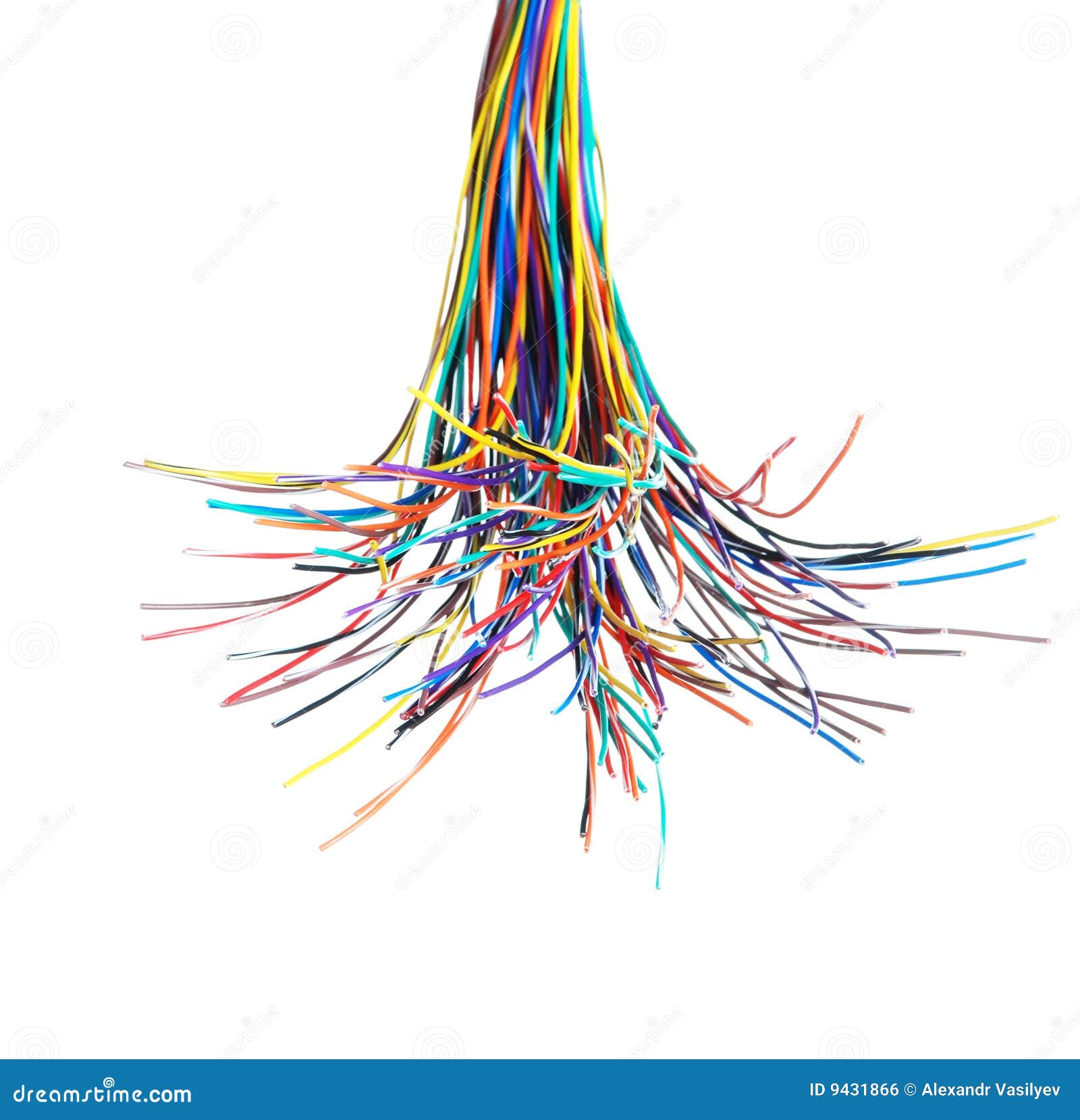 The Braided Color Computer Cable Stock Photo - Image of white, multiple ...