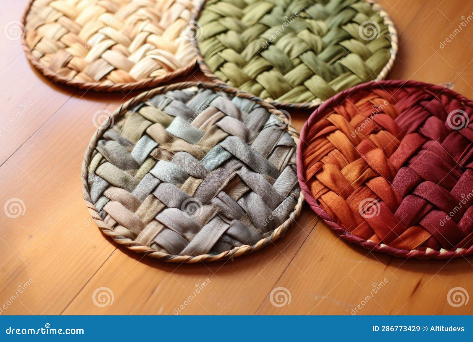 Braided Fabric Trivets for a Rustic Touch Stock Illustration ...