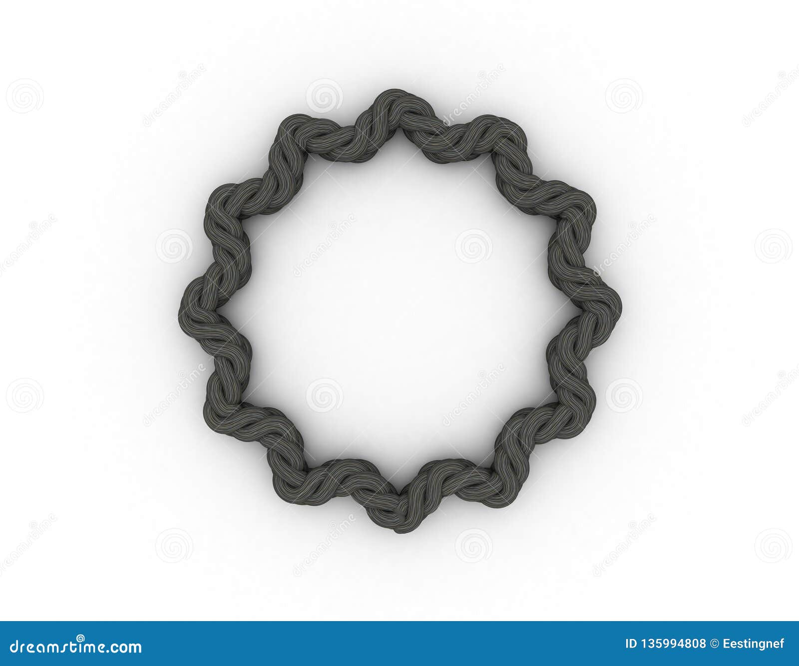 Braided Frame in Abstract Form. Isolated on White Background Stock ...