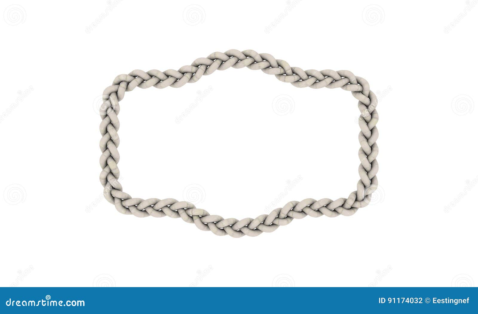 Braided Frame in Abstract Form. Isolated on White Background Stock ...