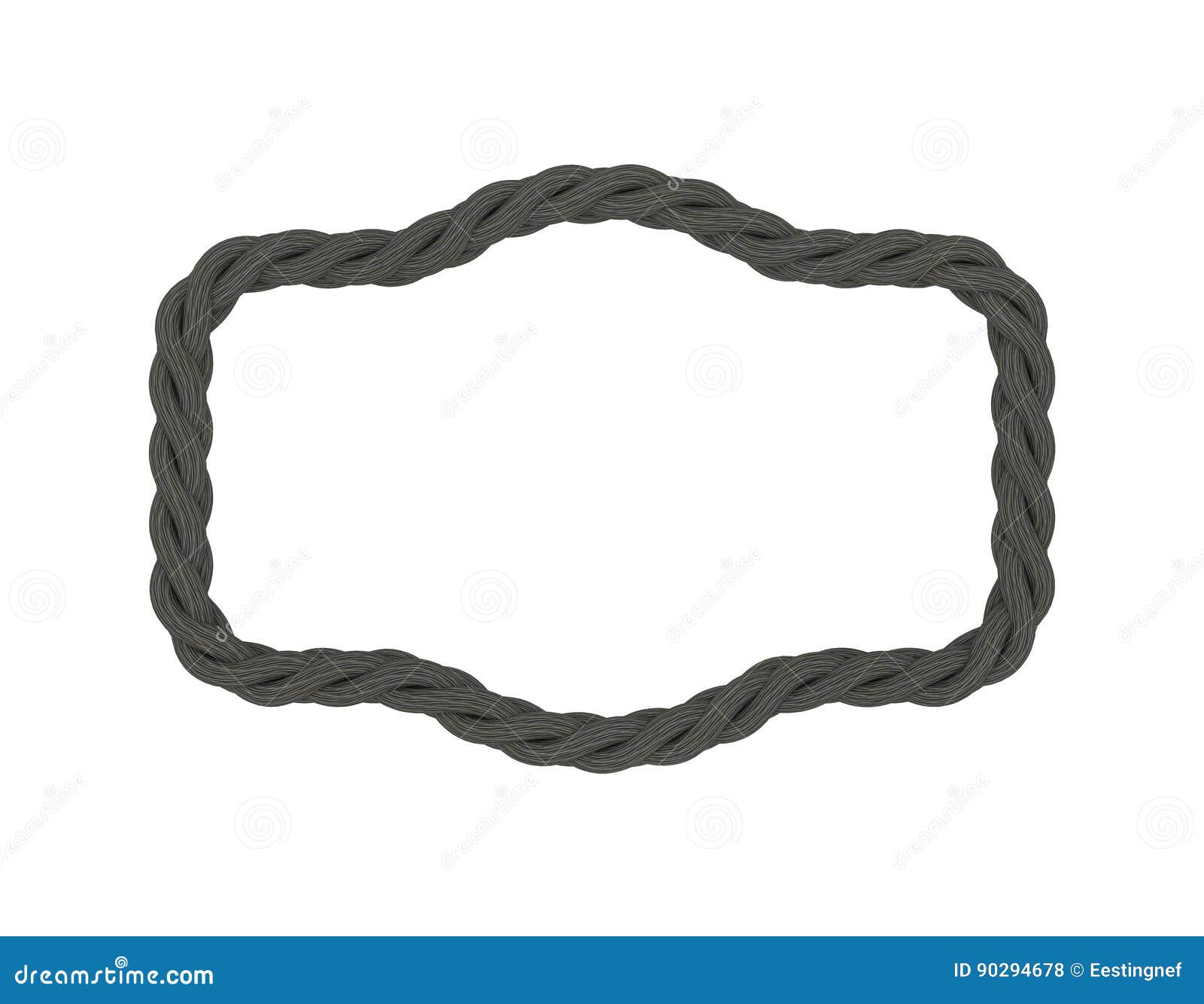 Braided Frame in Abstract Form. on White Background Stock Illustration ...