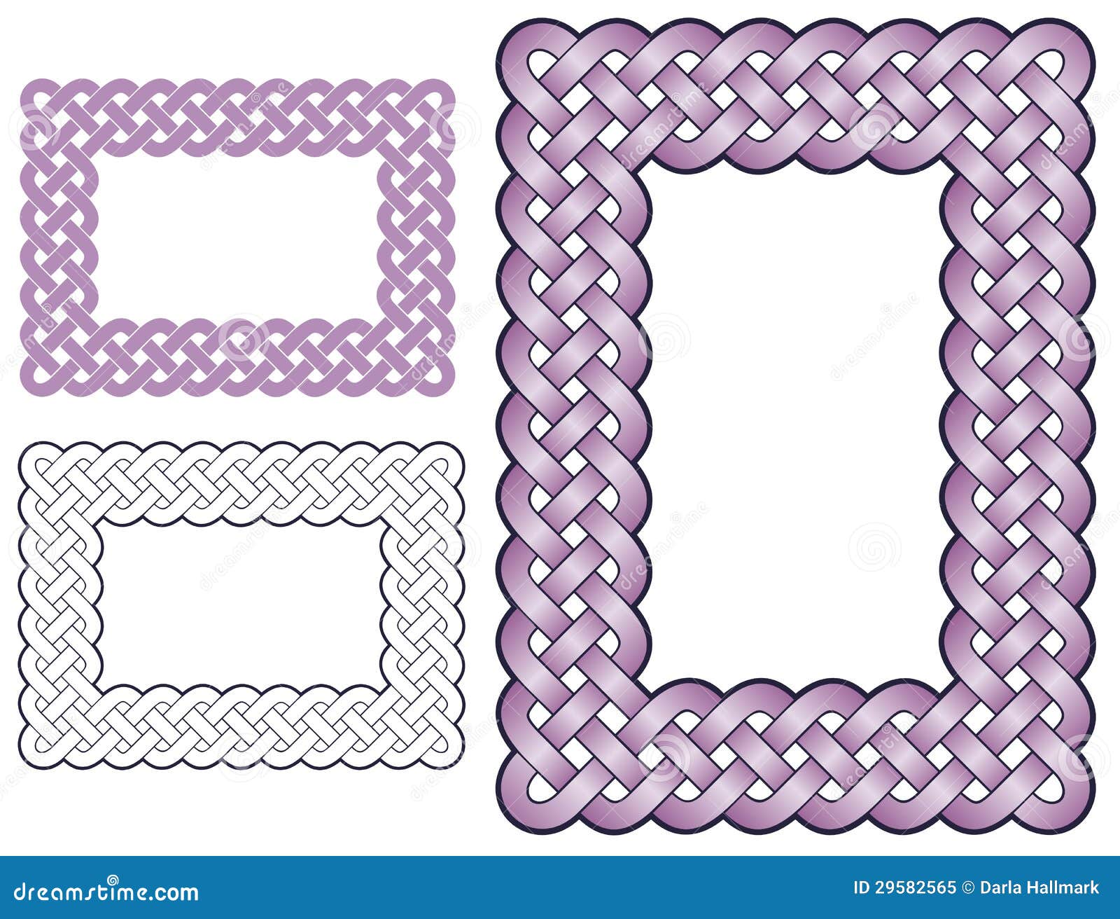 Braided rectangular border stock vector. Illustration of frame - 29582565