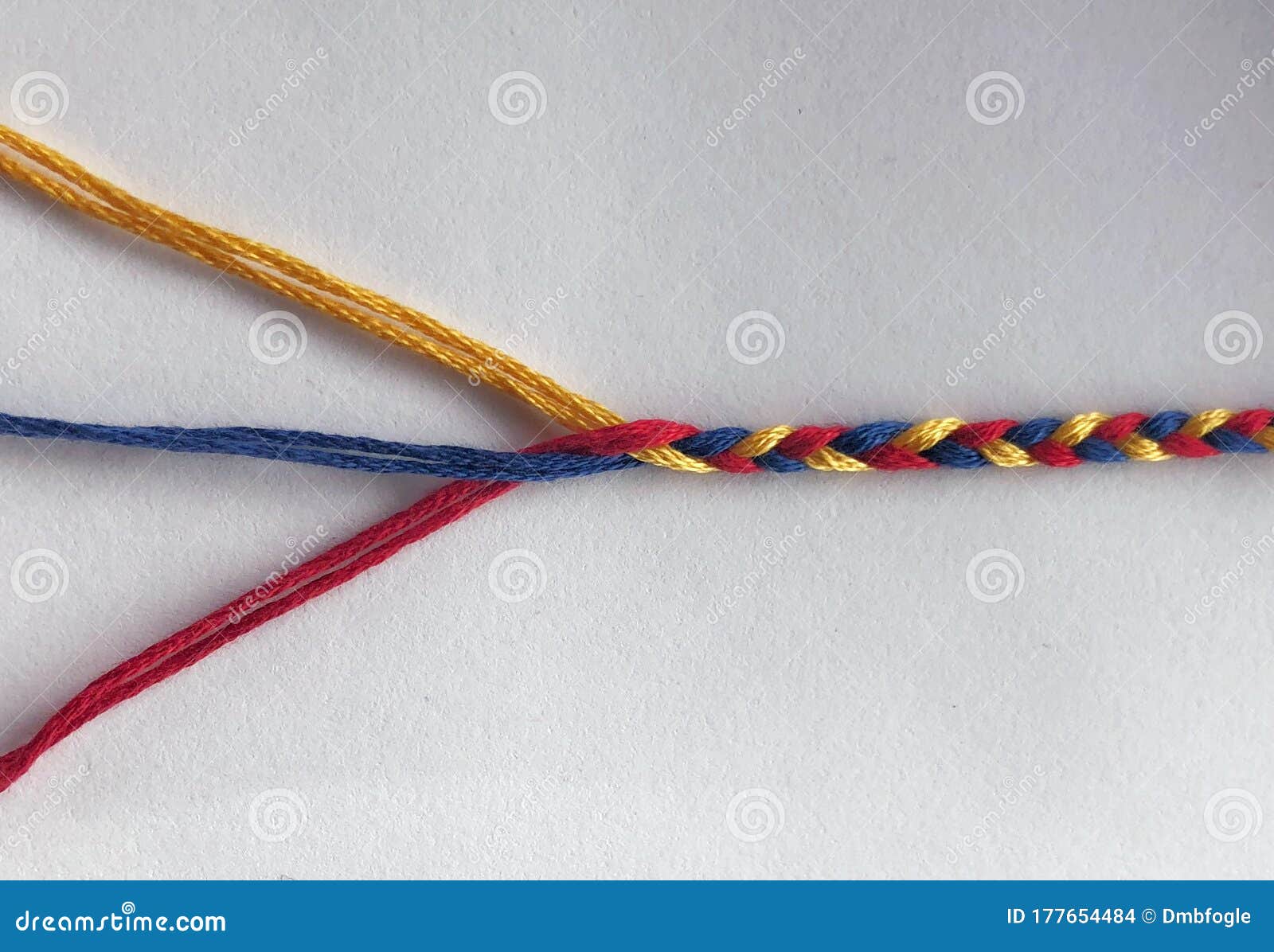 Braided string on white. stock photo. Image of white - 177654484