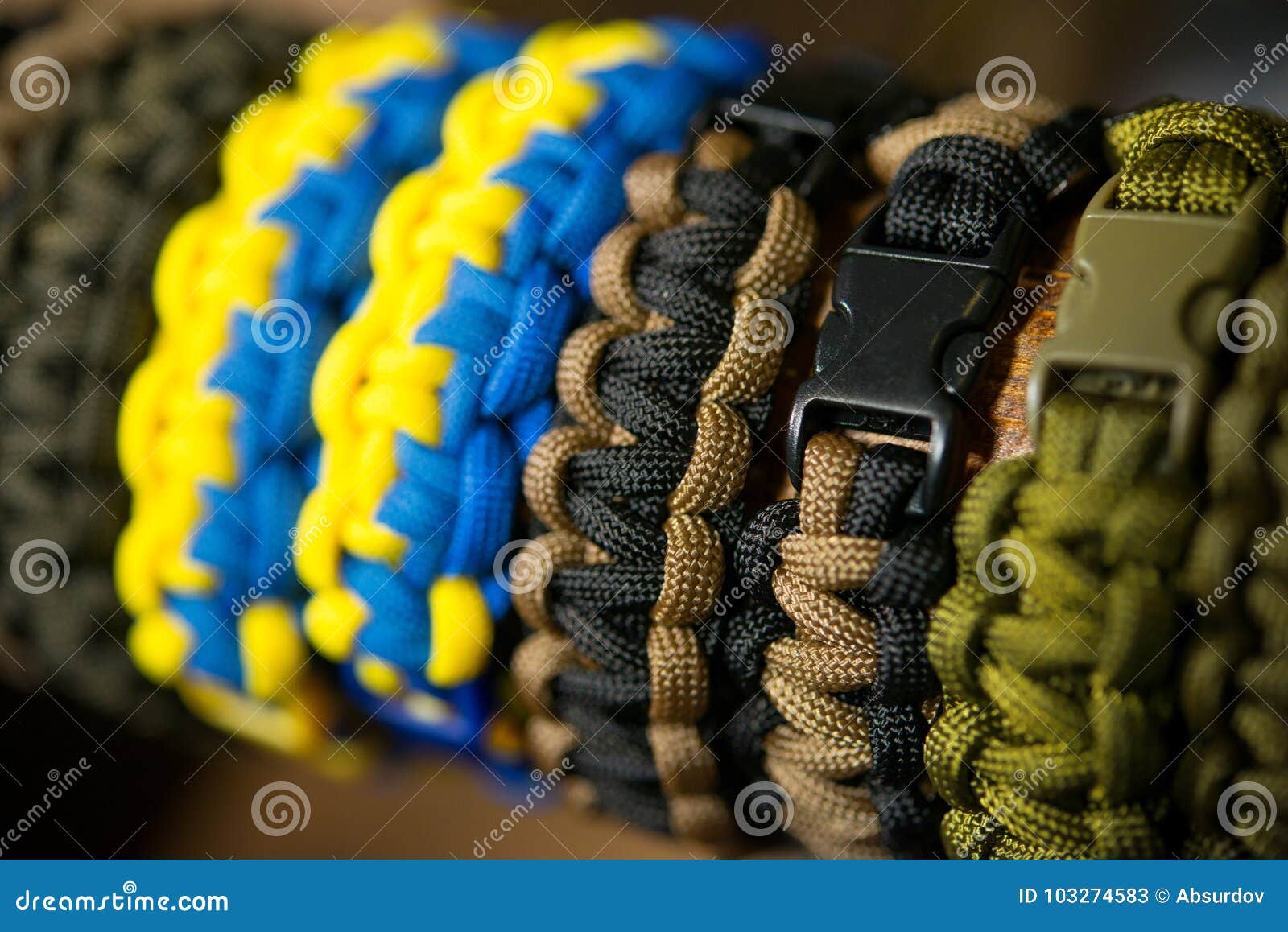 Bracelets Braided from Rope Stock Image - Image of male, colored: 103274583