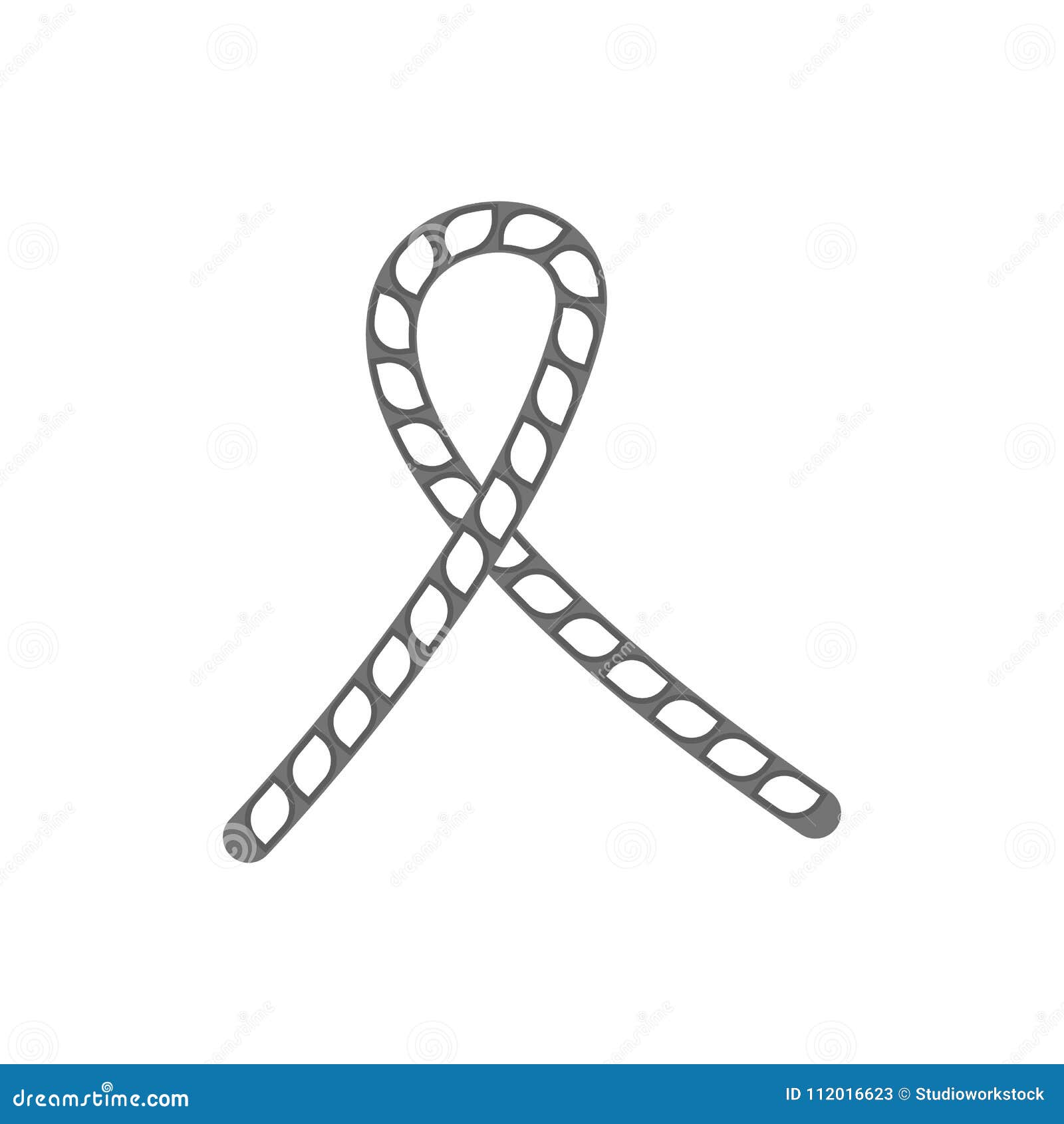 Braided Rope Isolated Vector Icon Stock Vector - Illustration of hitch ...