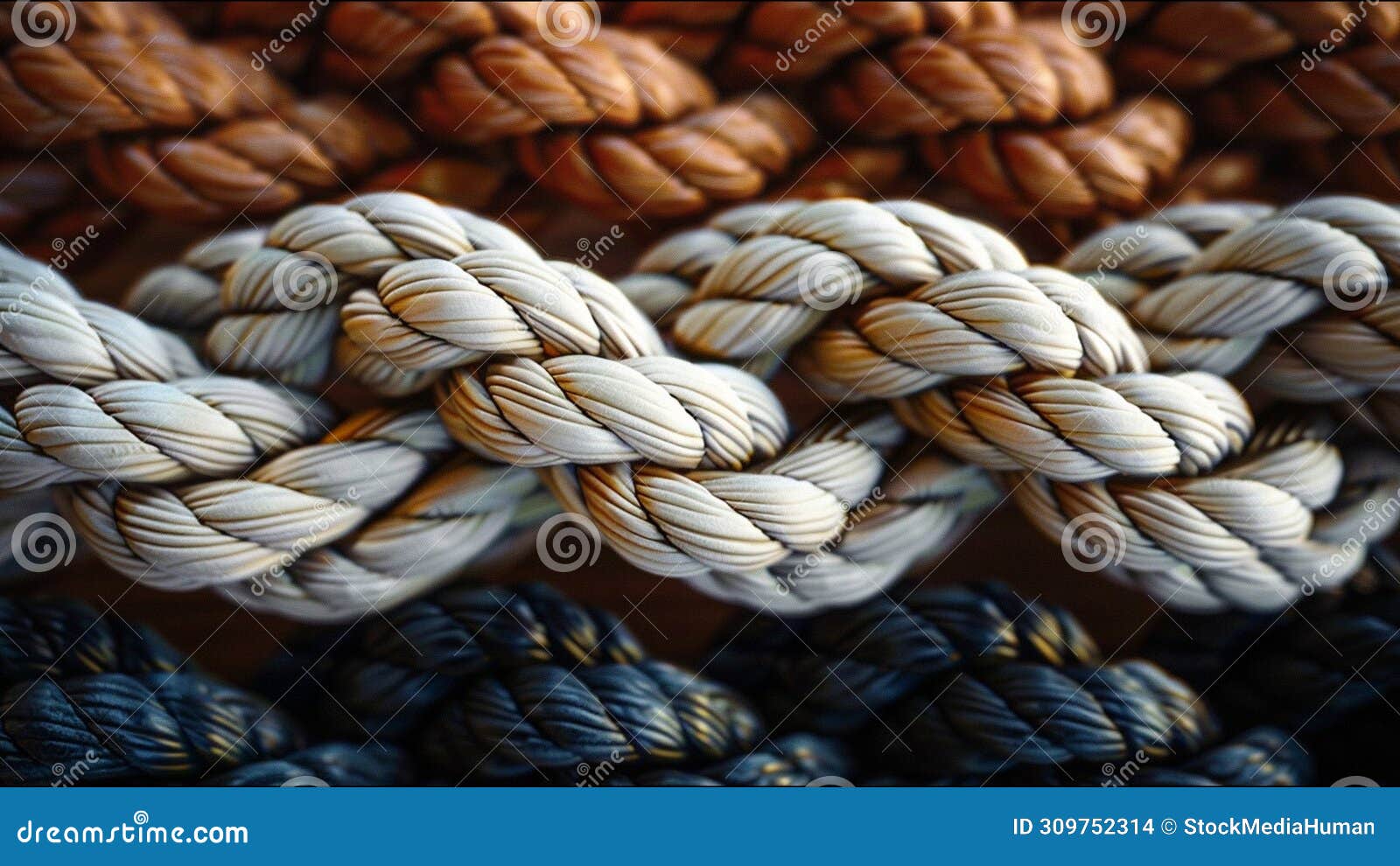 Braided Rope Multi Colored Braids Teamwork Unity Diversity Stock ...