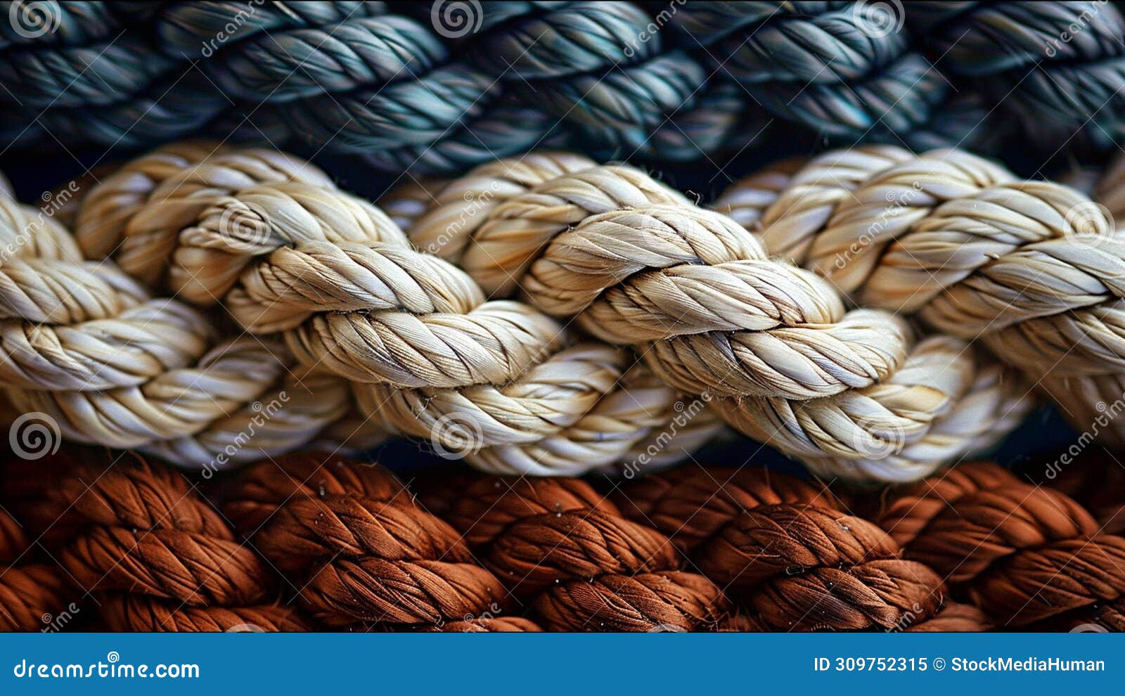 Braided Rope Multi Colored Braids Teamwork Unity Diversity Stock ...