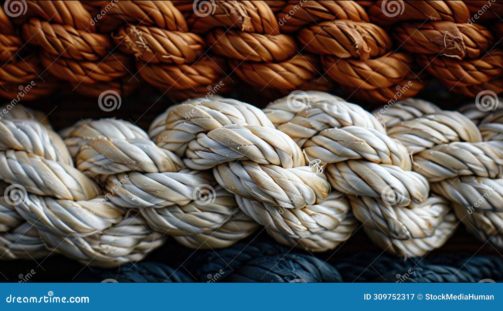 Braided Rope Multi Colored Braids Teamwork Unity Diversity Stock ...