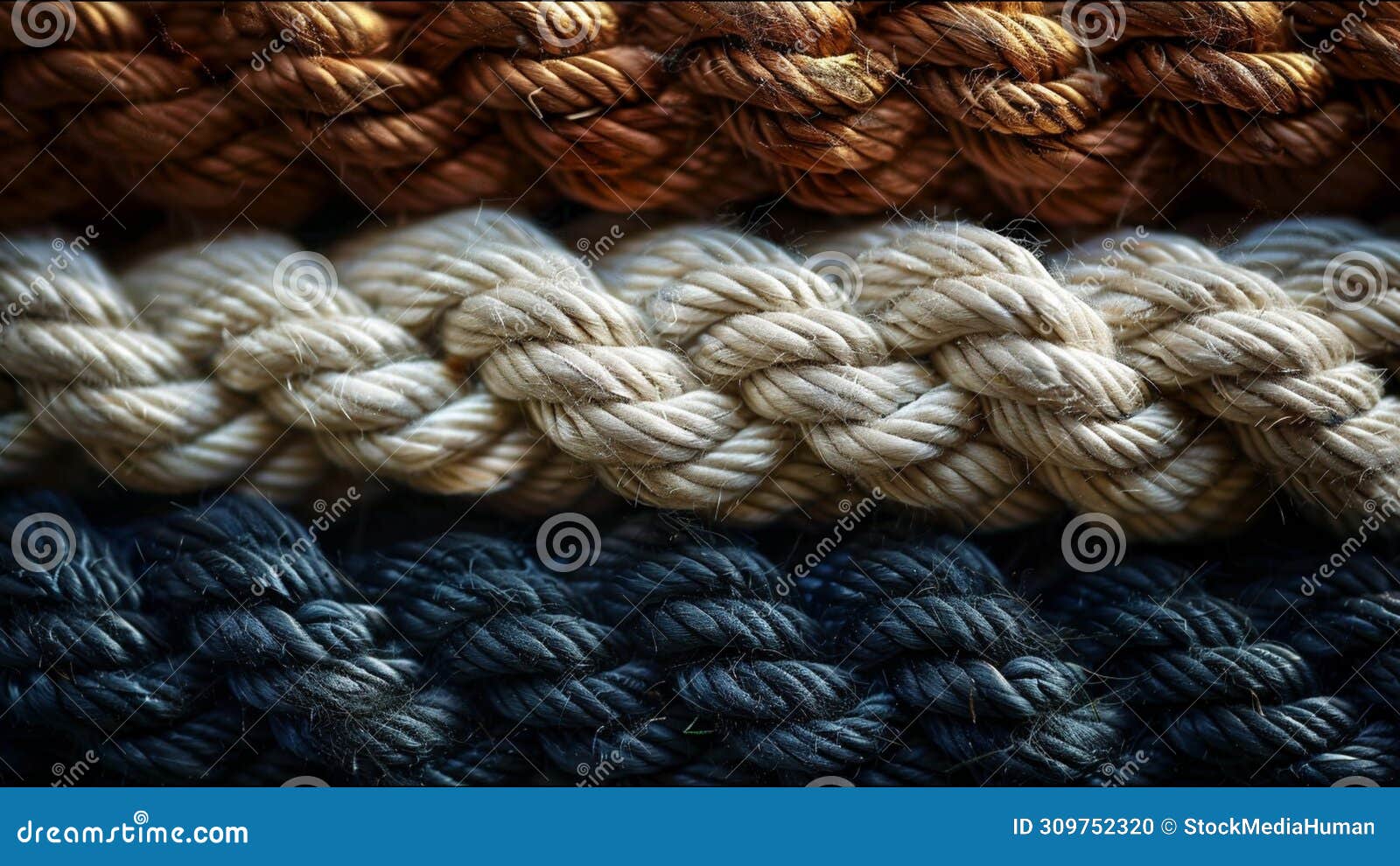 Braided Rope Multi Colored Braids Teamwork Unity Diversity Stock ...