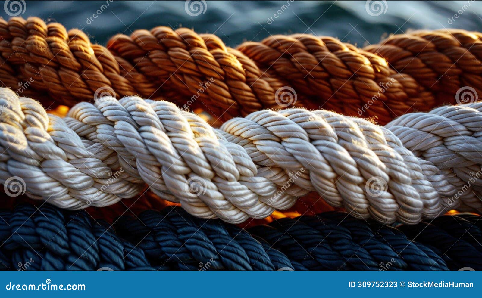 Braided Rope Multi Colored Braids Teamwork Unity Diversity Stock ...