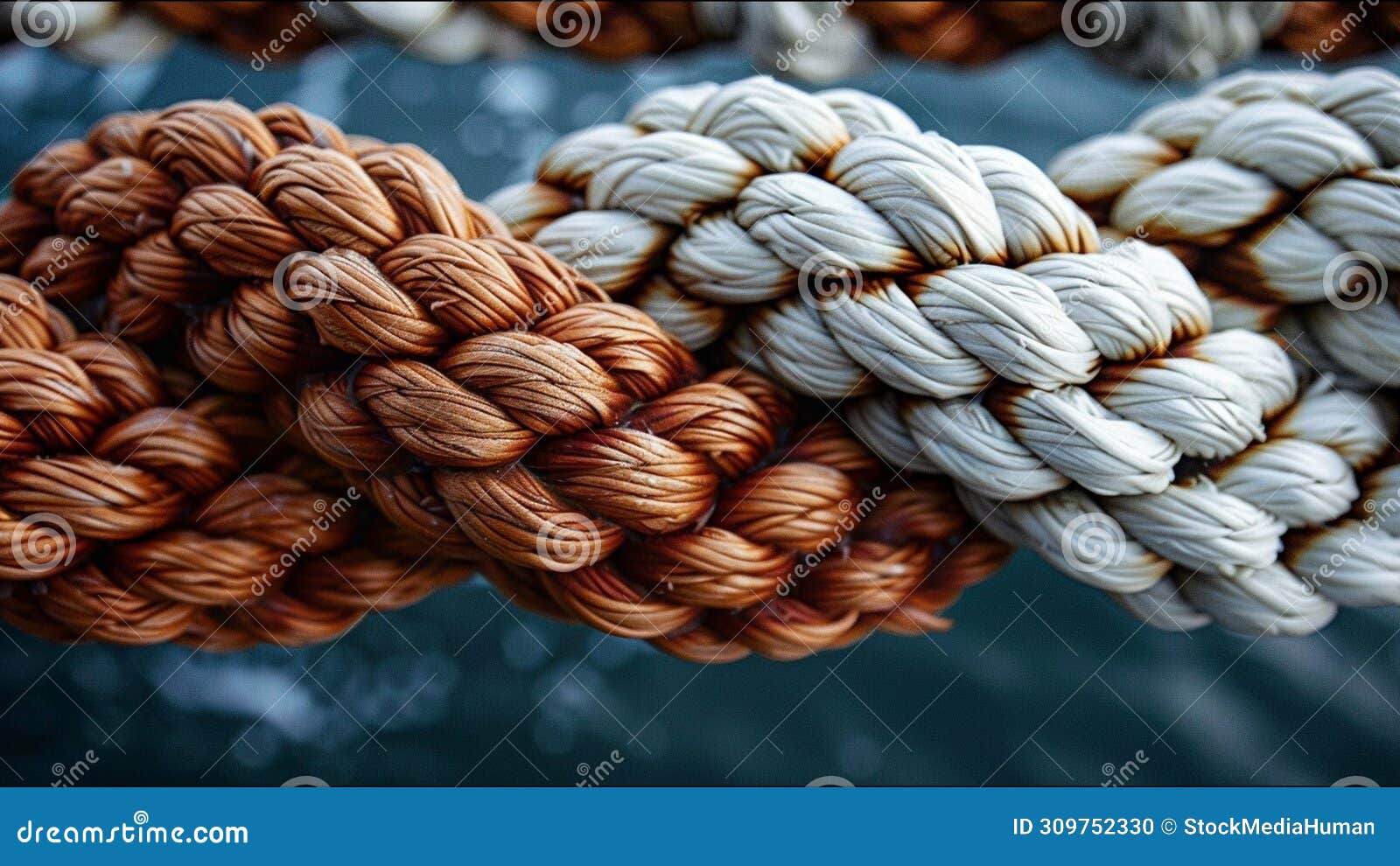 Braided Rope Multi Colored Braids Teamwork Unity Diversity Stock ...