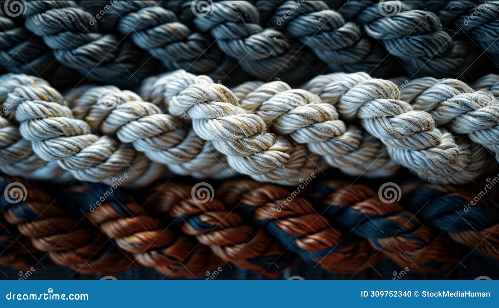 Braided Rope Multi Colored Braids Teamwork Unity Diversity Stock ...