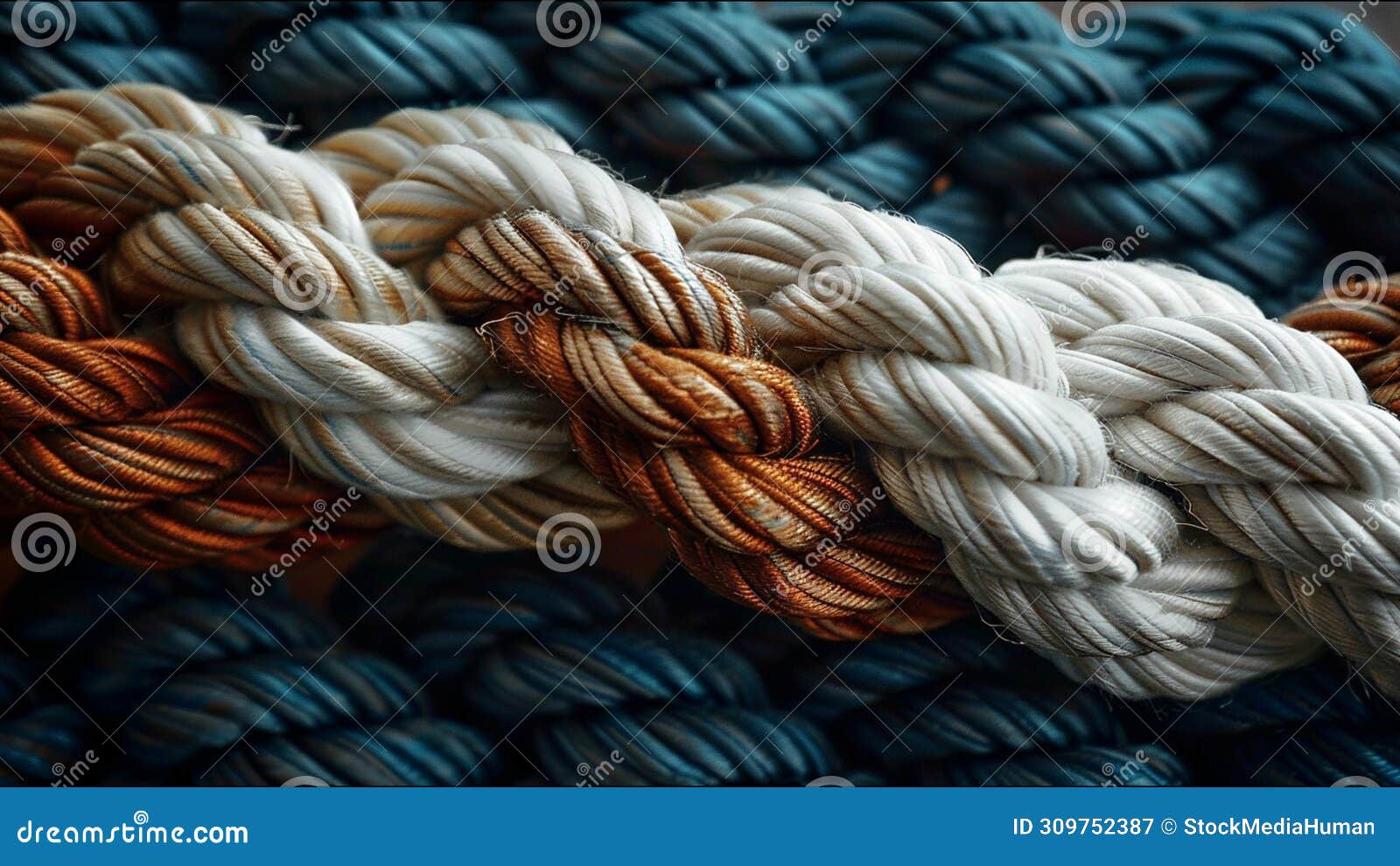 Braided Rope Multi Colored Braids Teamwork Unity Diversity Stock ...