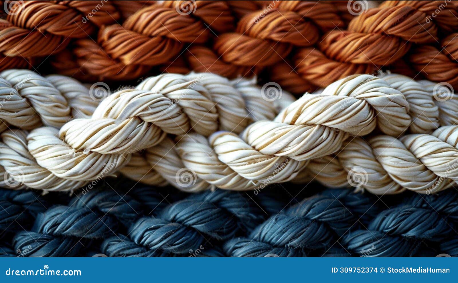 Braided Rope Multi Colored Braids Teamwork Unity Diversity Stock ...