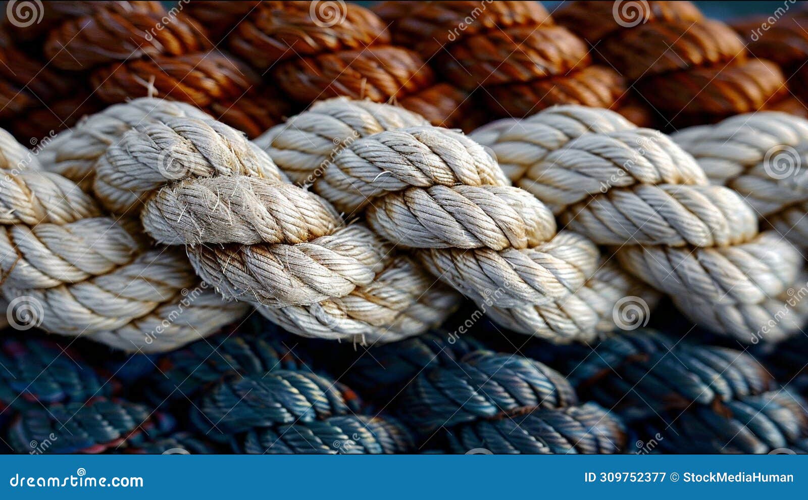 Braided Rope Multi Colored Braids Teamwork Unity Diversity Stock ...