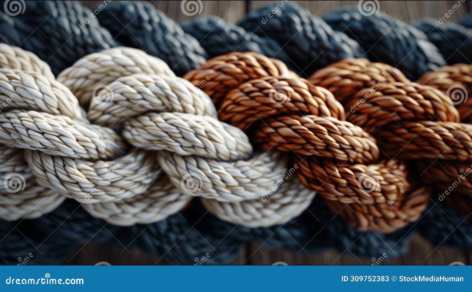 Braided Rope Multi Colored Braids Teamwork Unity Diversity Stock ...