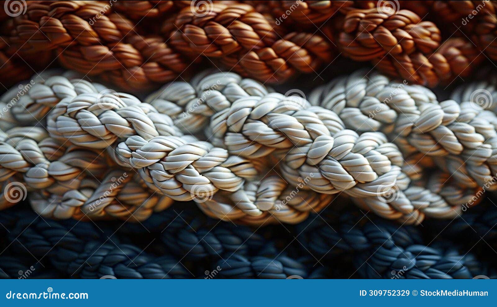 Braided Rope Multi Colored Braids Teamwork Unity Diversity Stock ...