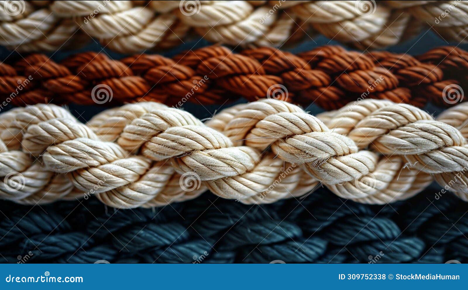 Braided Rope Multi Colored Braids Teamwork Unity Diversity Stock ...