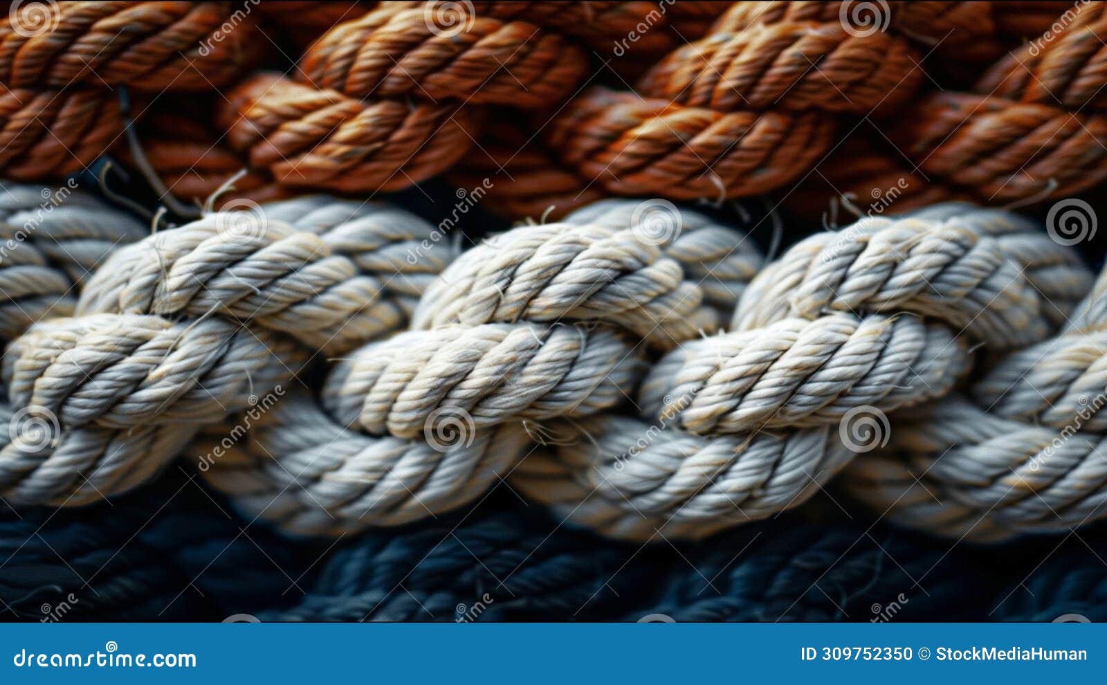 Braided Rope Multi Colored Braids Teamwork Unity Diversity Stock ...