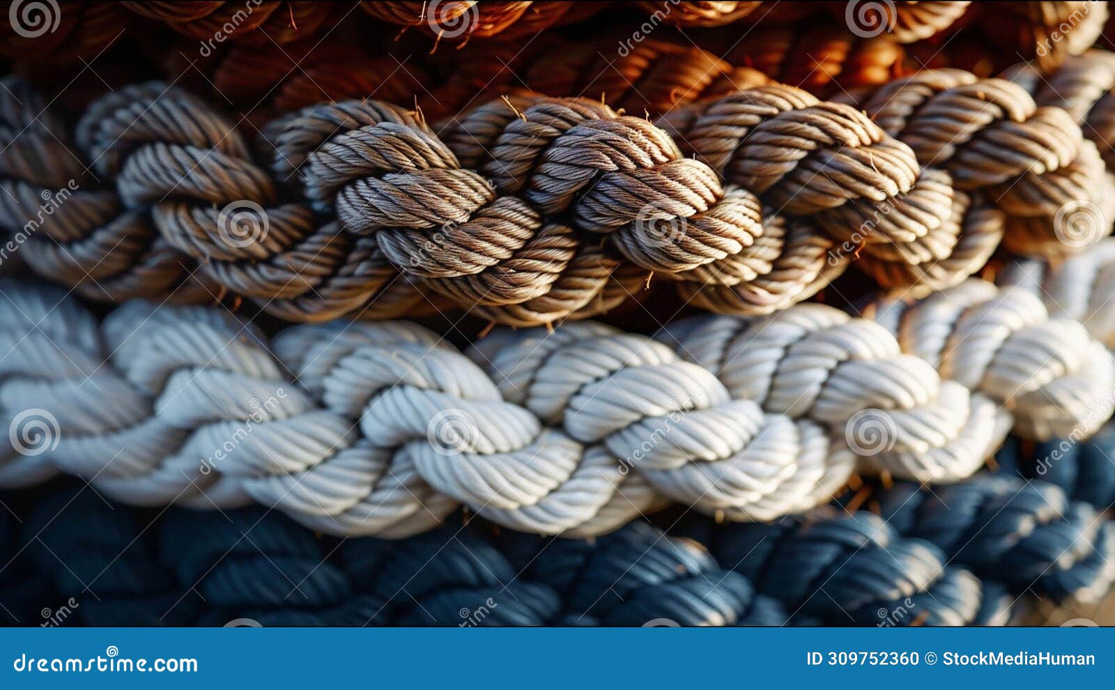 Braided Rope Multi Colored Braids Teamwork Unity Diversity Stock ...