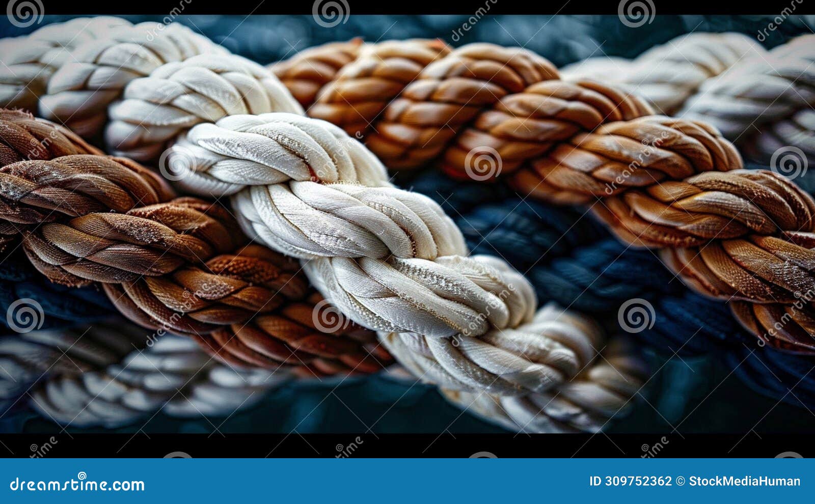 Braided Rope Multi Colored Braids Teamwork Unity Diversity Stock ...