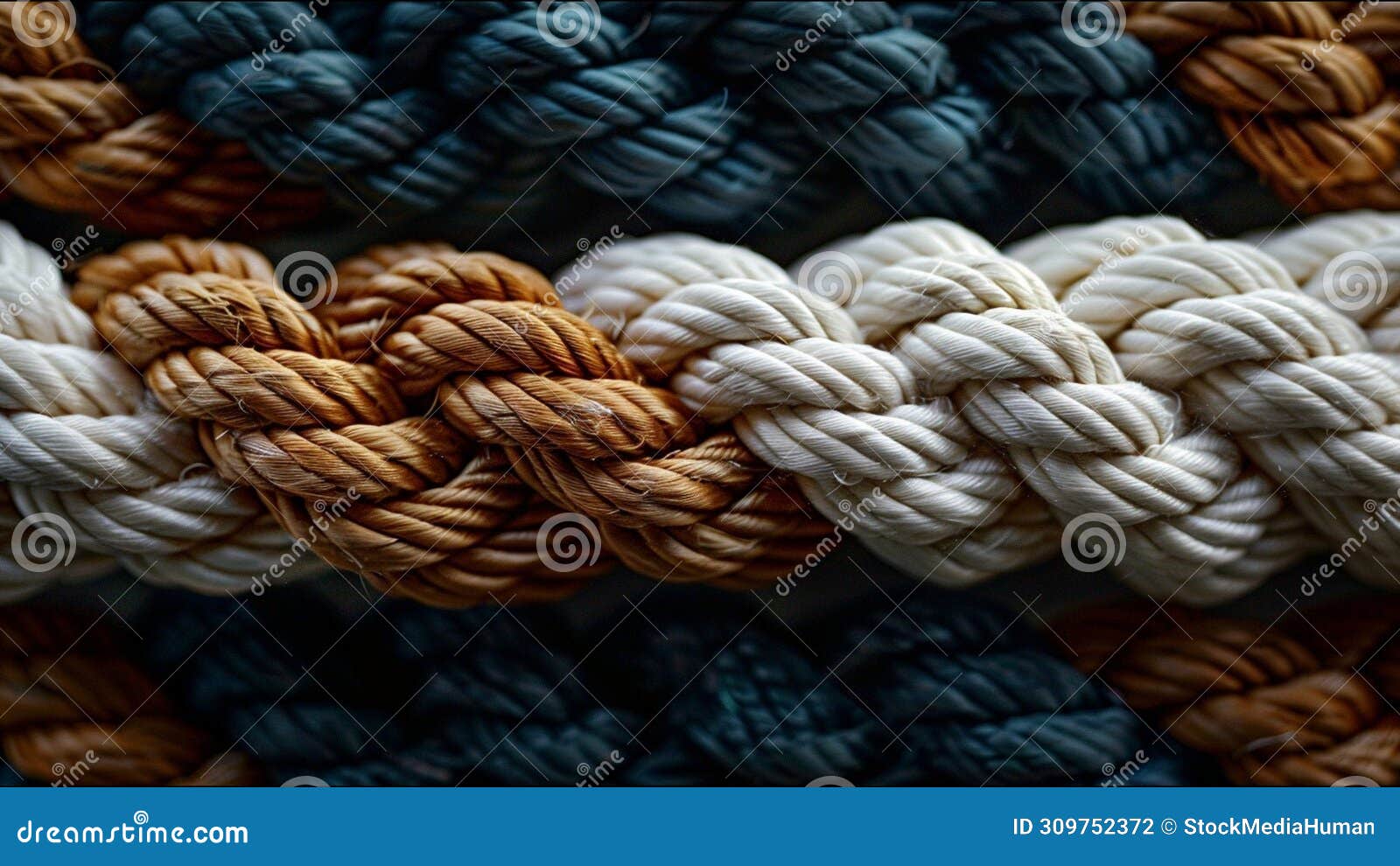 Braided Rope Multi Colored Braids Teamwork Unity Diversity Stock ...