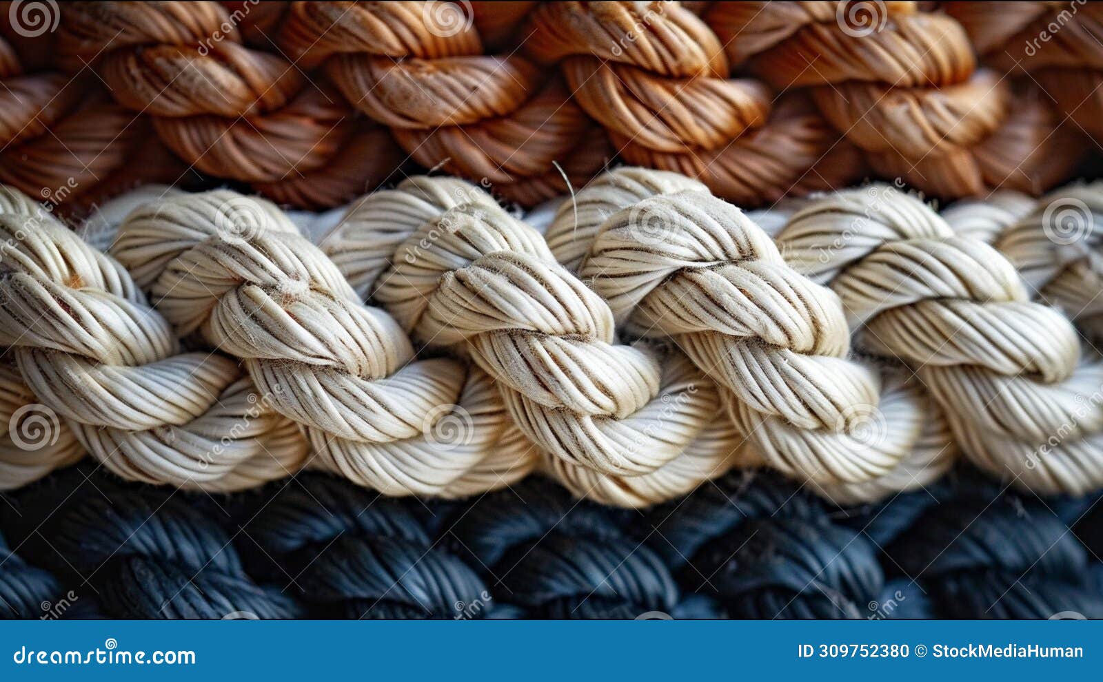 Braided Rope Multi Colored Braids Teamwork Unity Diversity Stock ...