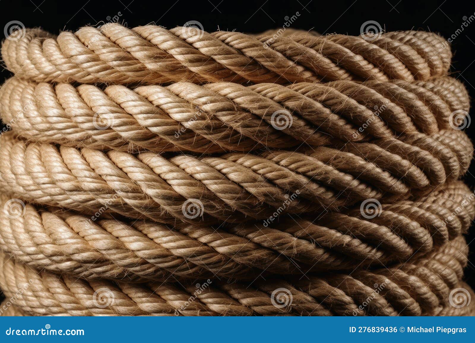 Braided Rope on a Roll Background Texture Created with Generative AI ...