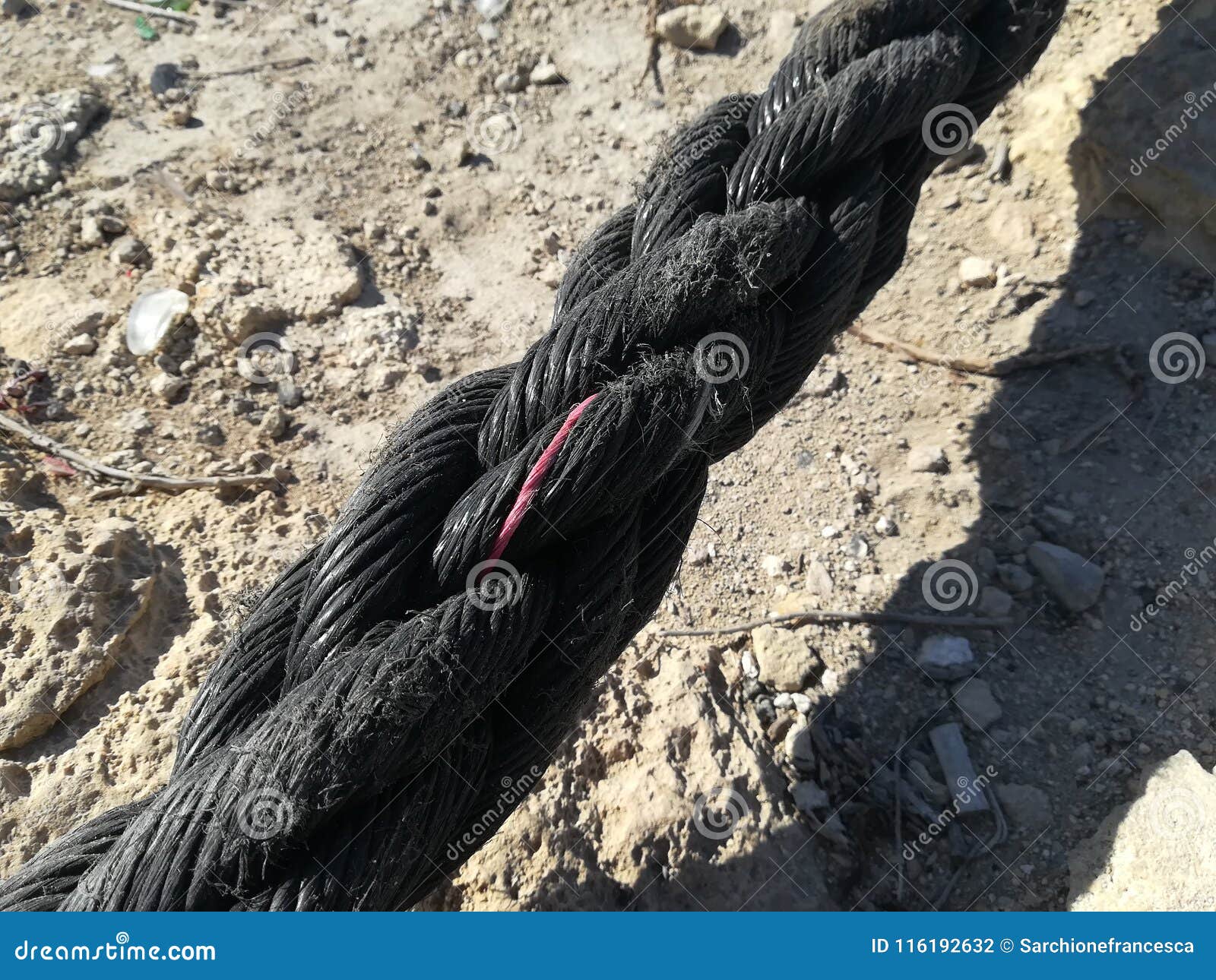 Rope to moor the ship stock photo. Image of resistantrope - 116192632