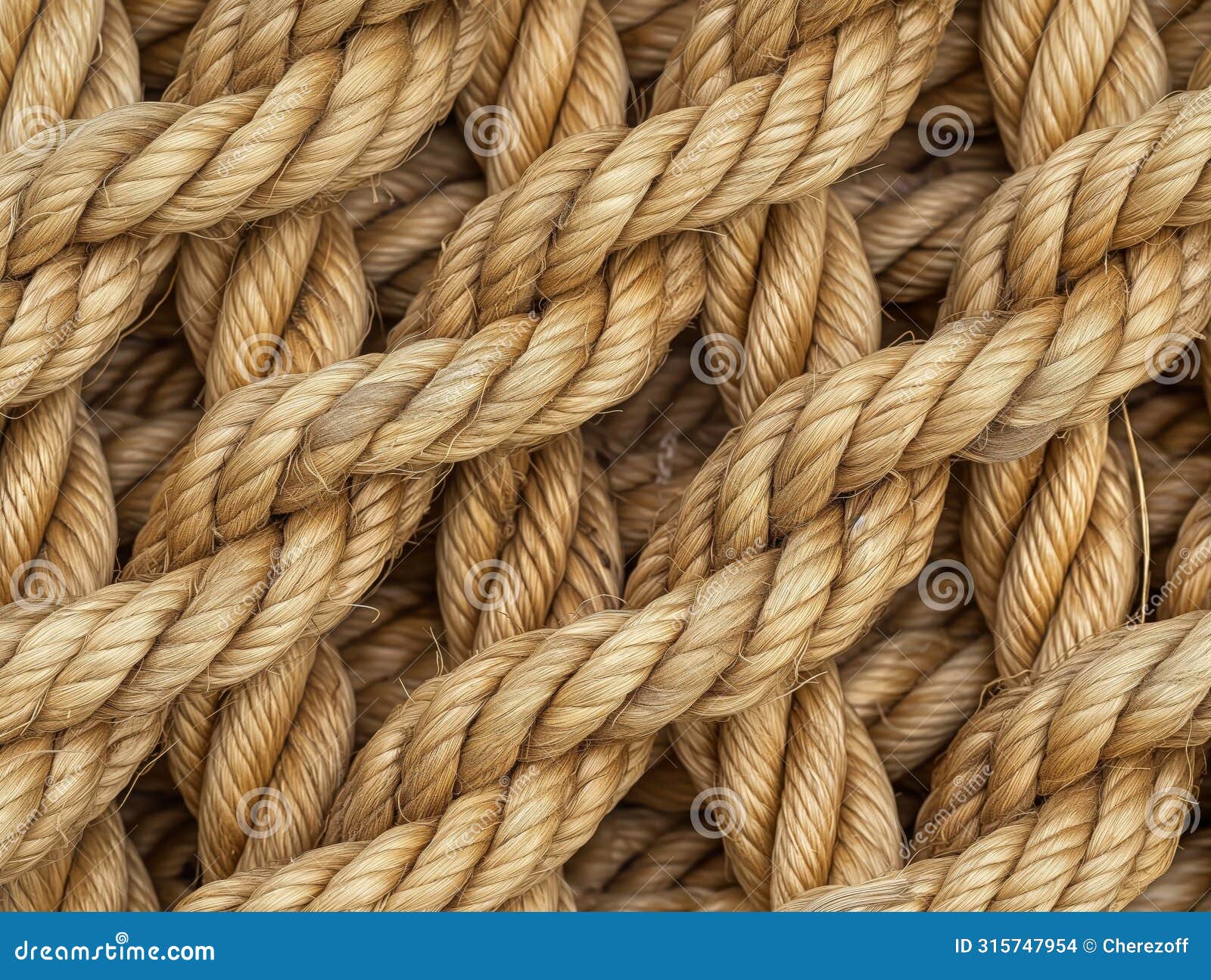 Braided Strength - Close-Up of Twisted Rope Texture Stock Photo - Image ...