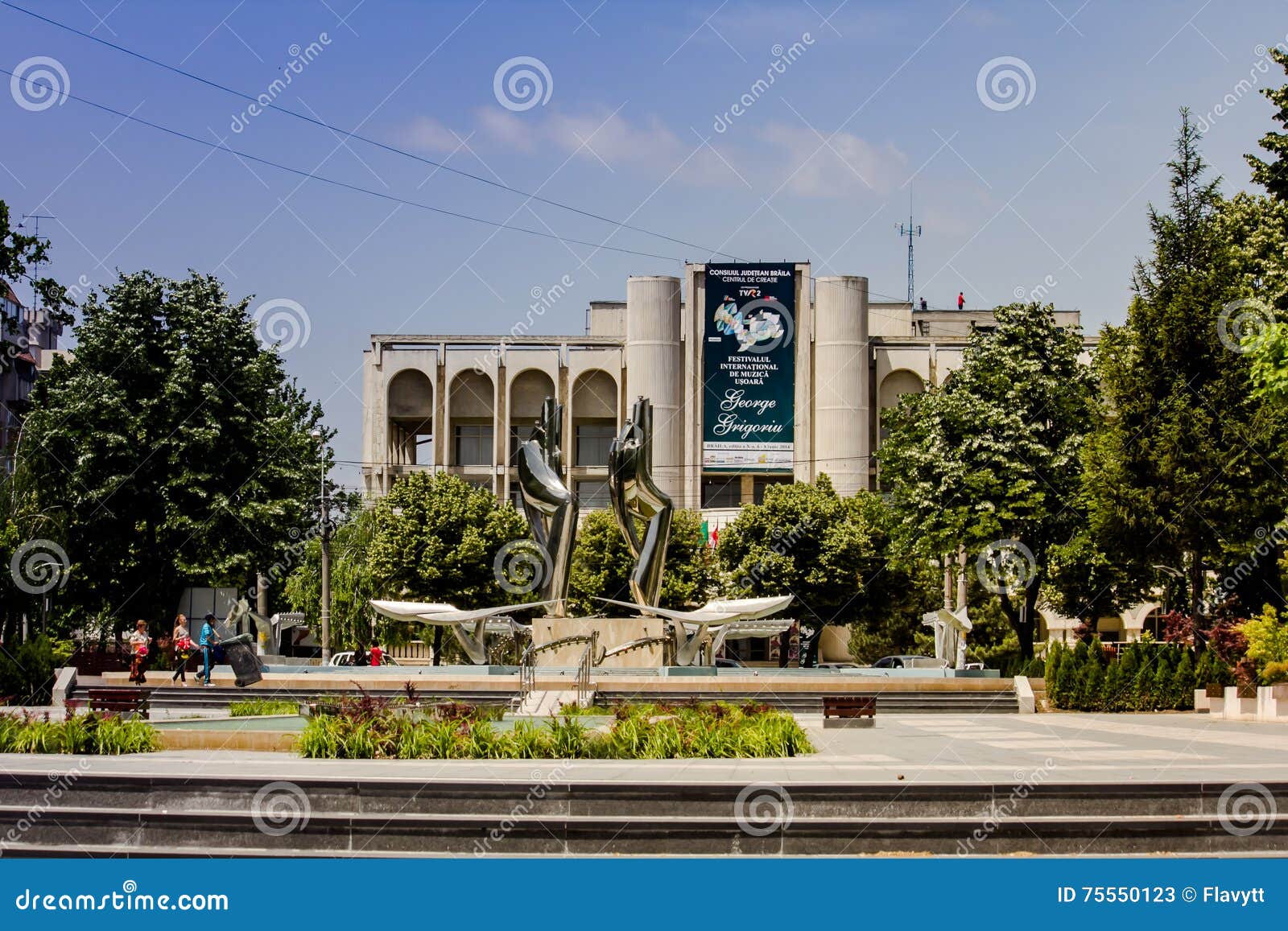 Braila esplanade editorial stock photo. Image of port - 75550123