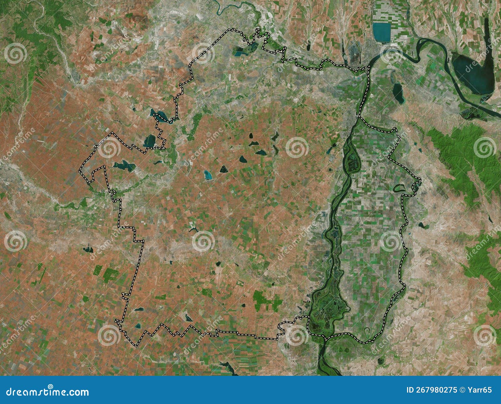 Braila, Romania. High-res Satellite. No Legend Stock Illustration ...