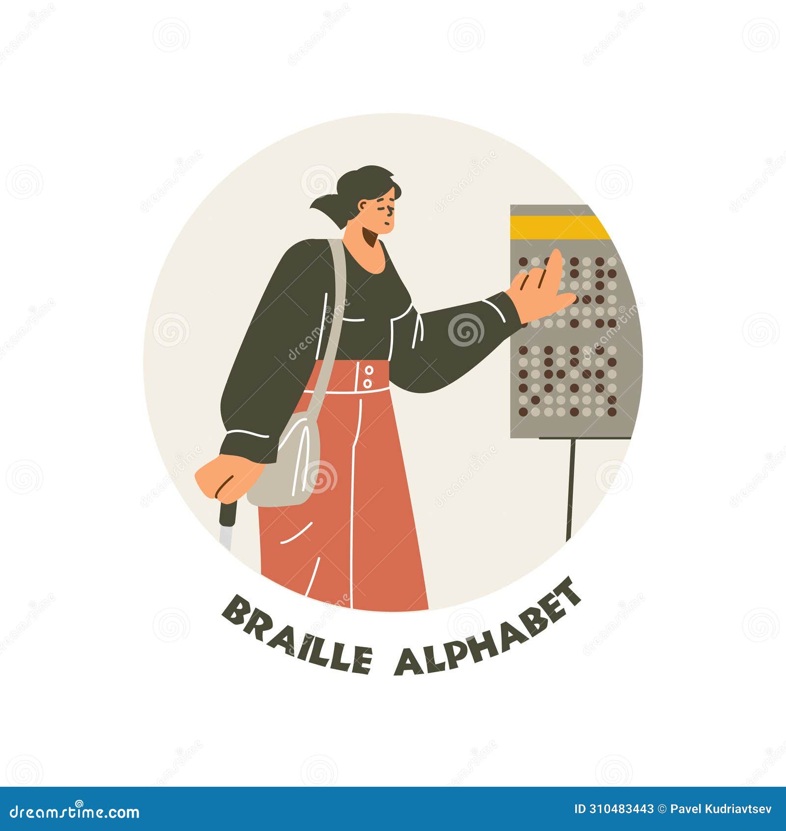 Braille Alphabet Learning Vector Illustration Stock Vector ...