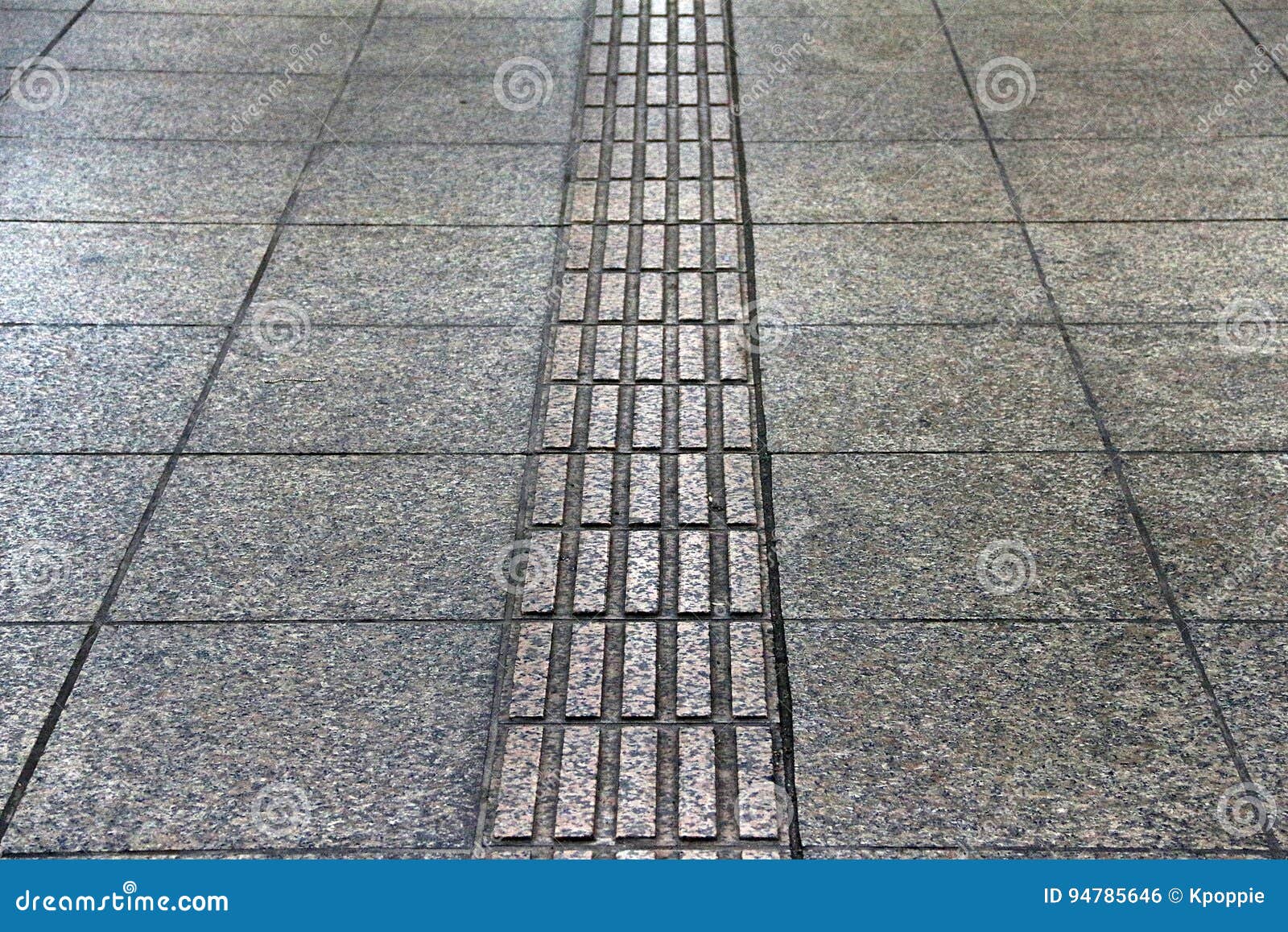 Braille Pavement - Tactile Paving Surface. Perspective. Stock Photo ...