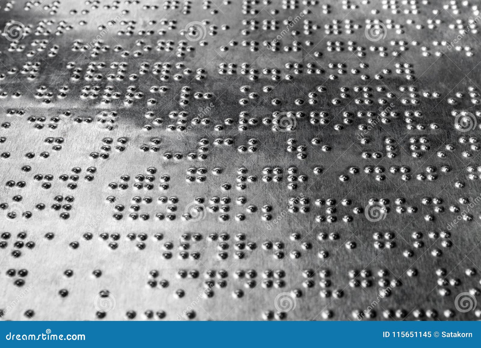 Braille Code for Blind on the Stainless Steel Board Stock Image - Image ...