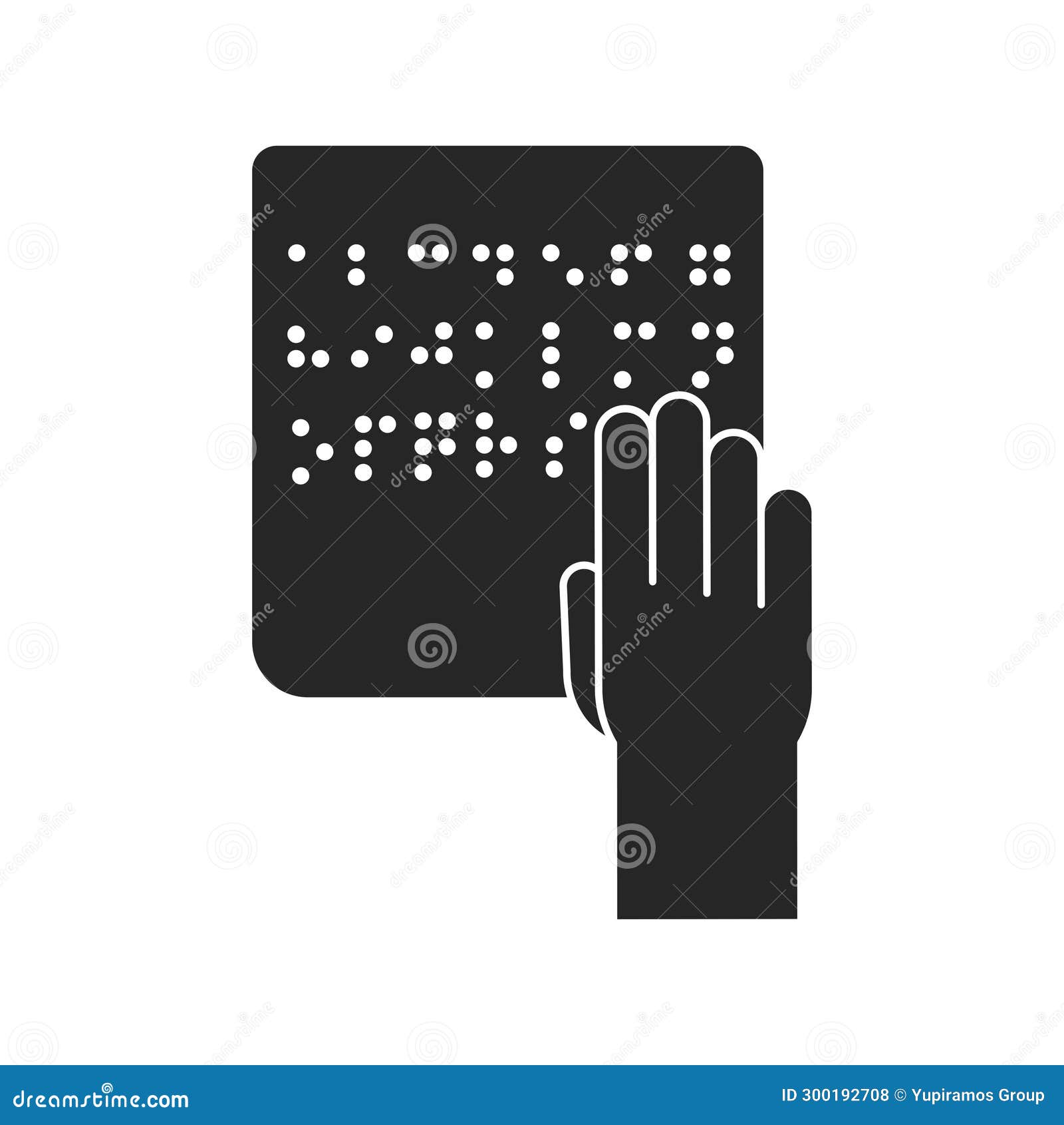Braille Design with Hand and Book Stock Illustration - Illustration of ...