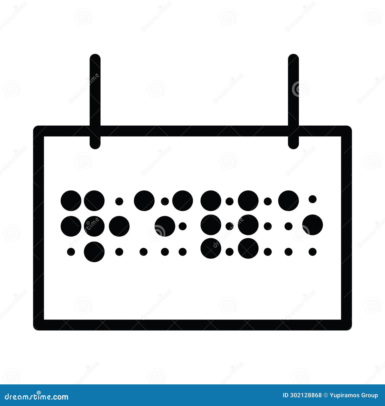 Braille dots code stock vector. Illustration of blind - 302128868