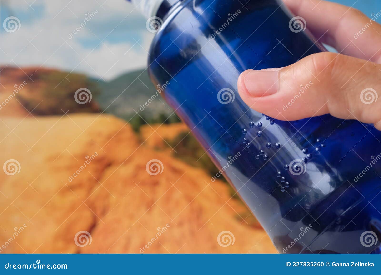 Braille Font on a Plastic Water Bottle. Accessibility for Persons with ...