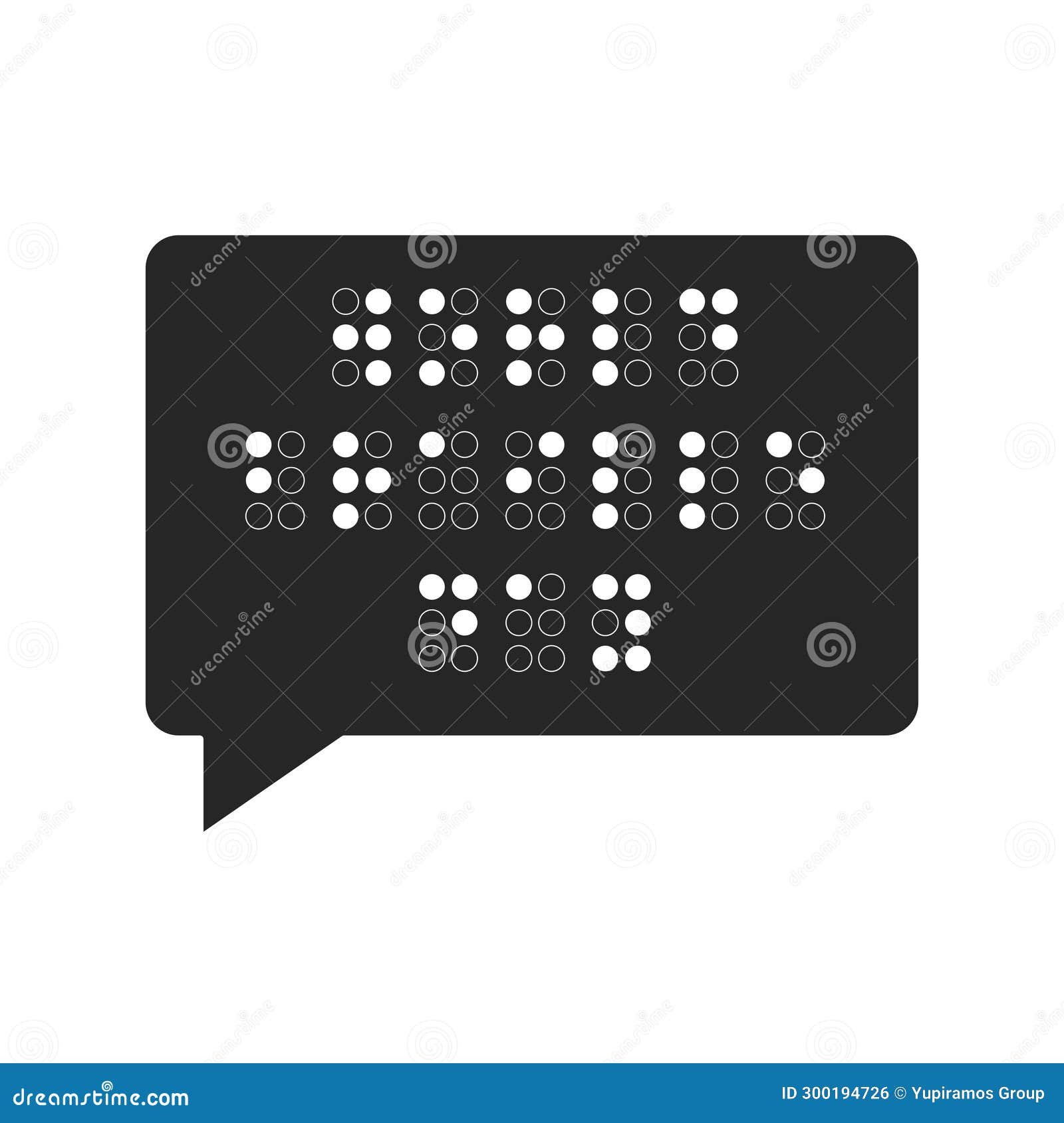 Braille Icon on Speech Bubble Stock Illustration - Illustration of ...