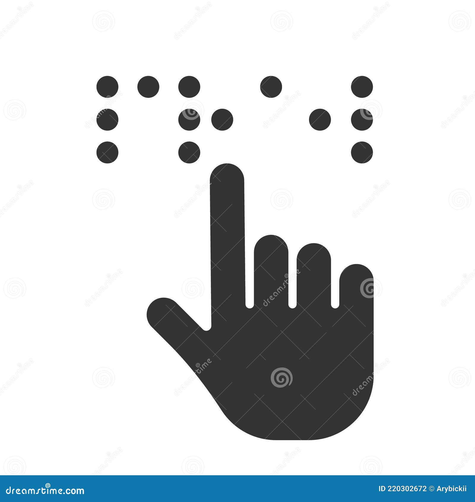 Braille Icon Vector From Disabled People Assistance Collection. Thin ...