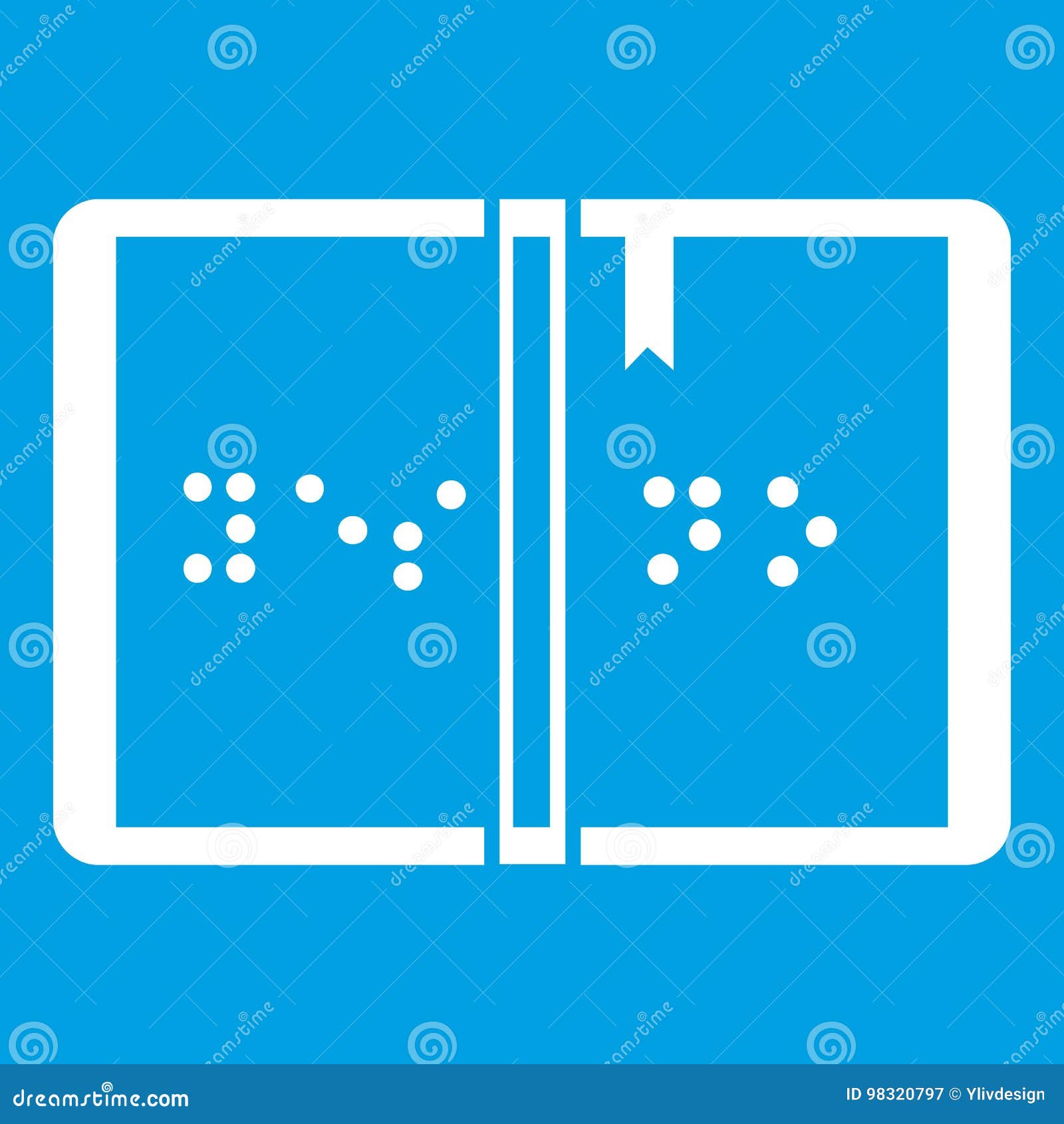 Braille icon white stock vector. Illustration of education - 98320797