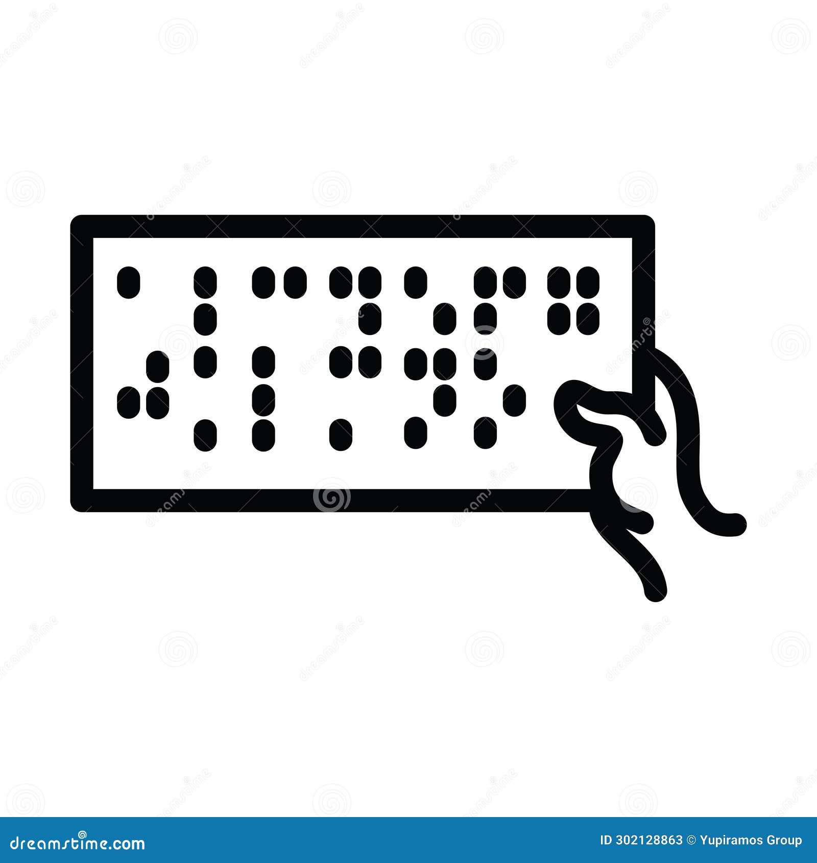 Braille language for blind stock vector. Illustration of learn - 302128863