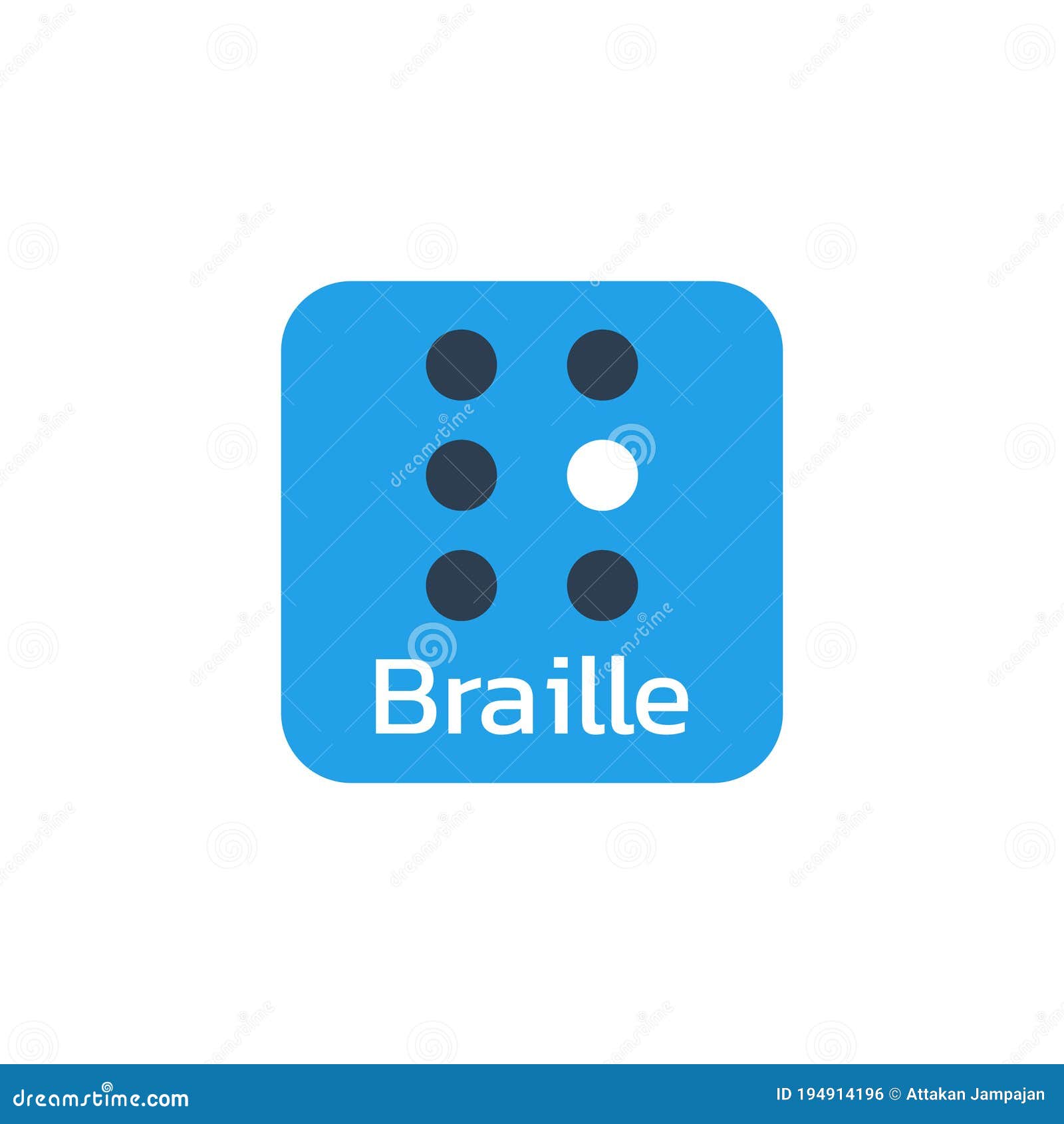 Braille Language Icon or Logo, Vector and Illustration Stock Vector ...