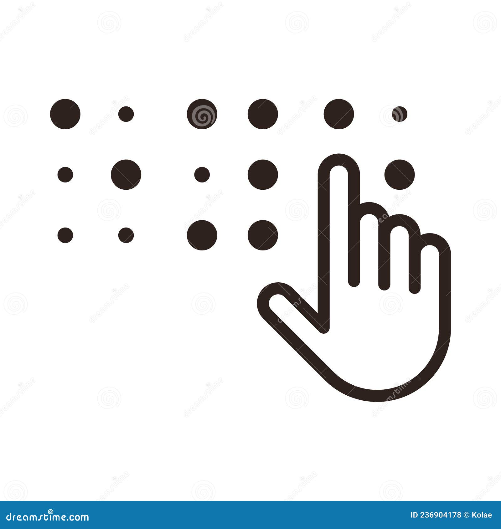 Braille-pictogram. Blind Symbool Vector Illustratie - Illustration of ...