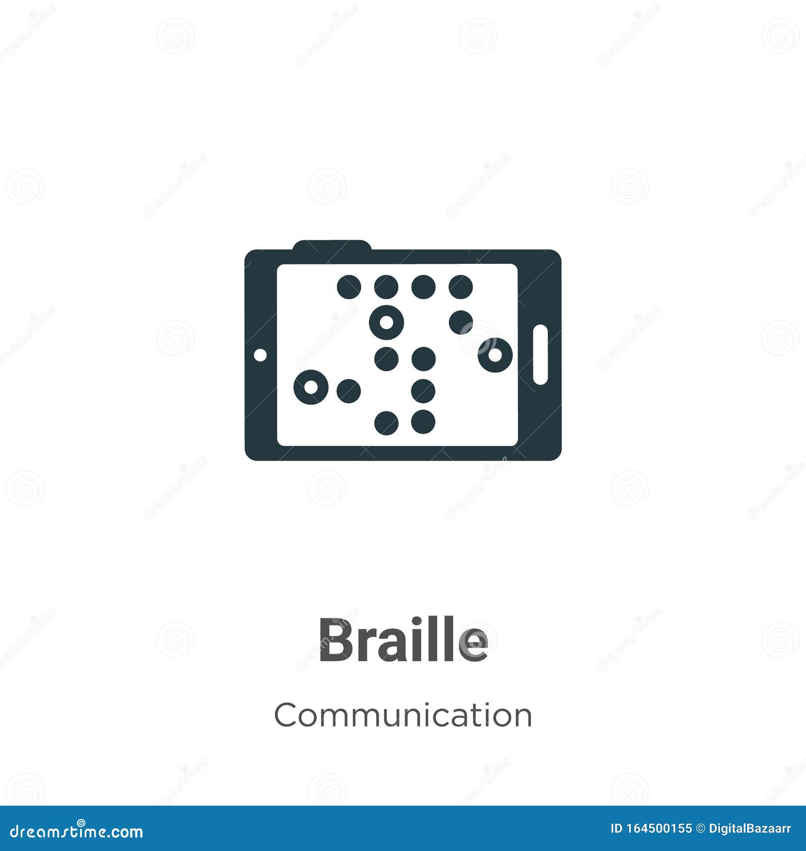 Braille Vector Icon On White Background. Flat Vector Braille Icon ...