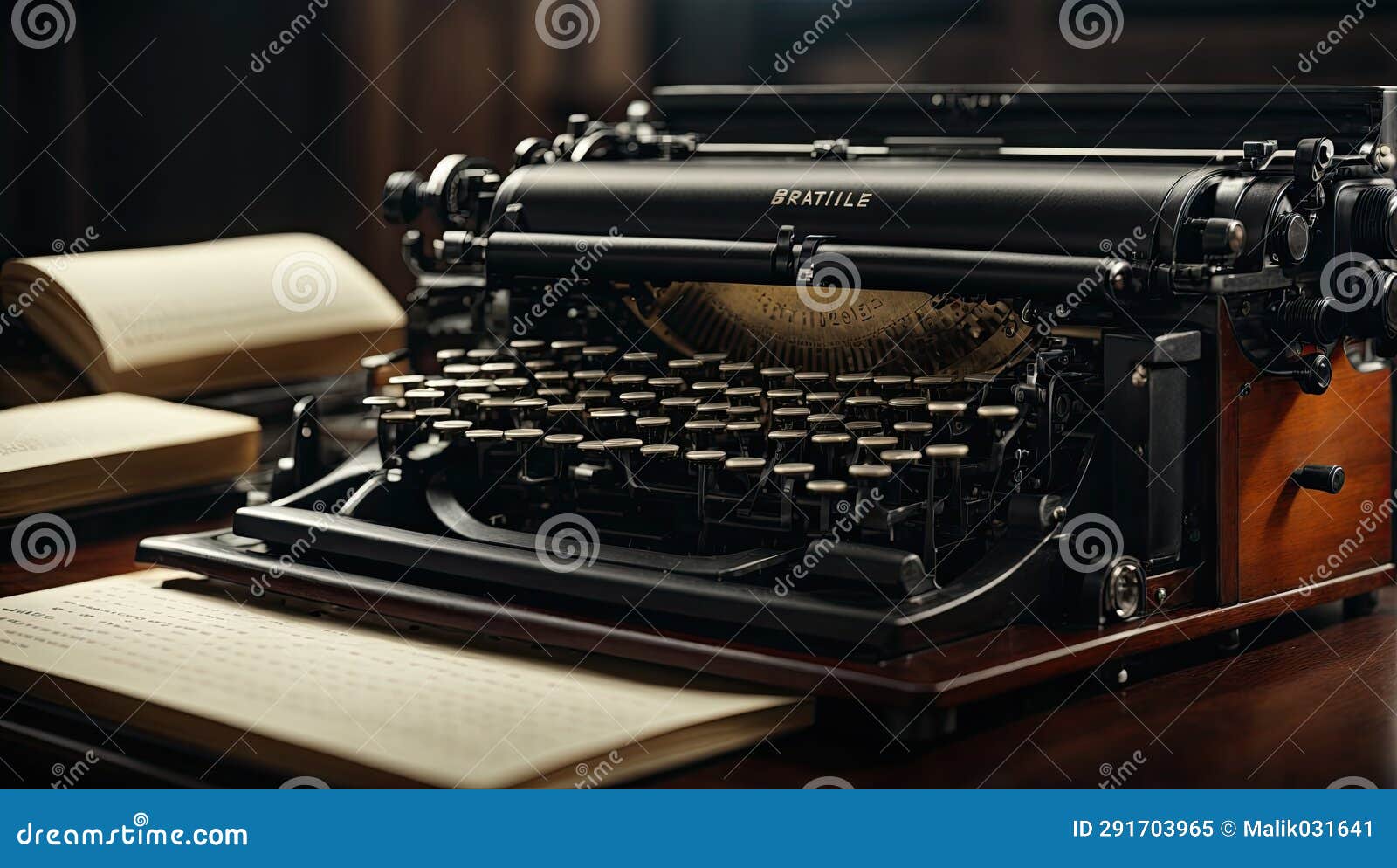 A Braille Writer or Typewriter Stock Illustration - Illustration of ...