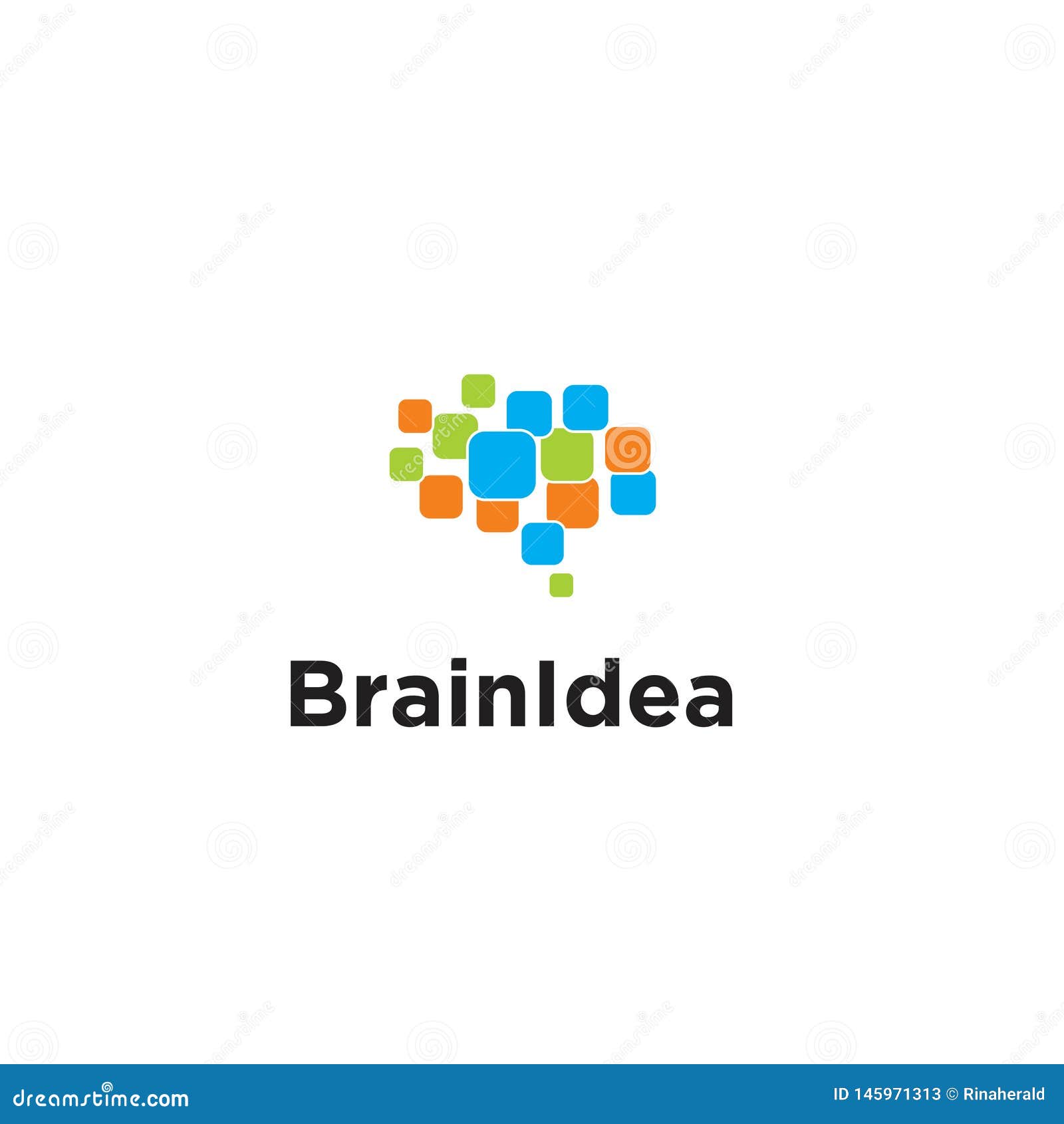 Brain Data Logo Vector Icon Design Illustration Isolated White ...