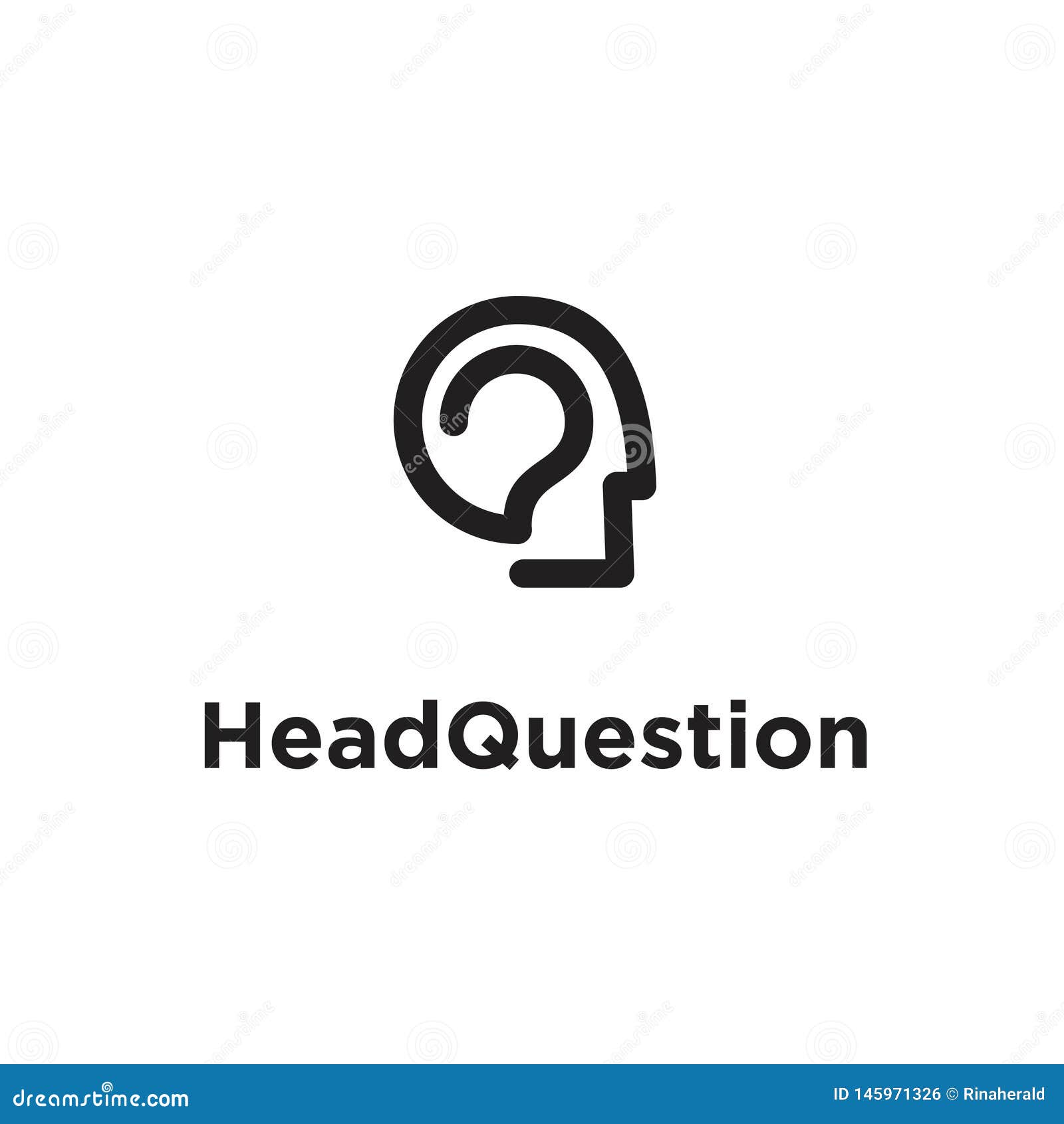 Head Brain Questions Logo Vector Icon Design Illustration Isolated ...