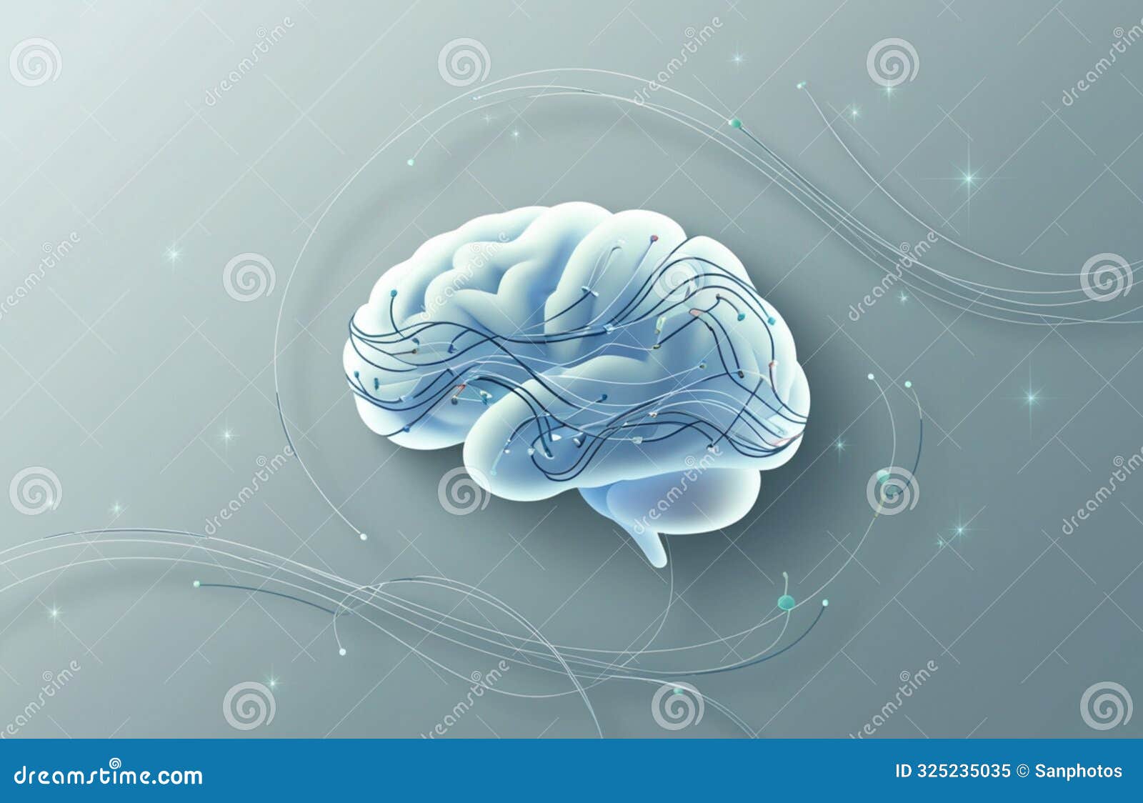 Digital Minimalist Brain Illustration: Exploring Neurodiversity and ...