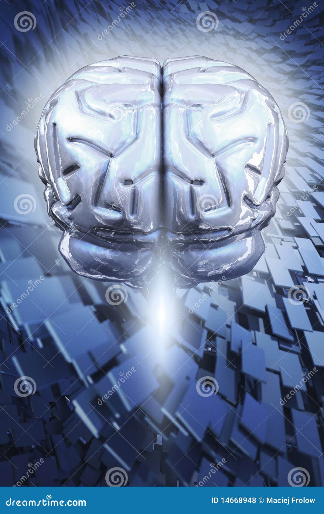 Brain on Abstract Background Stock Illustration - Illustration of ...
